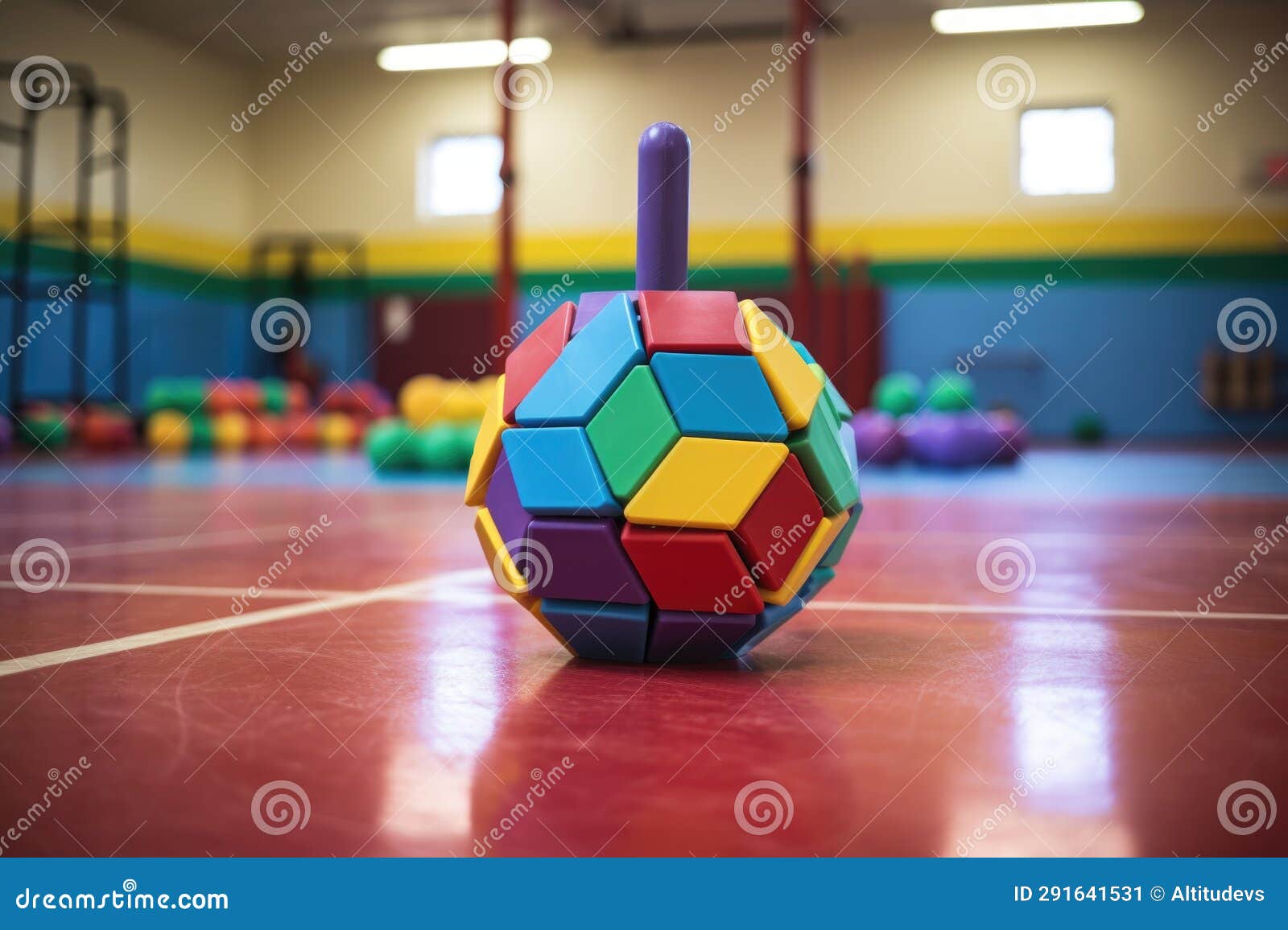 A Colorful Handheld Weight Set on a Gym Floor Stock Image - Image of ...