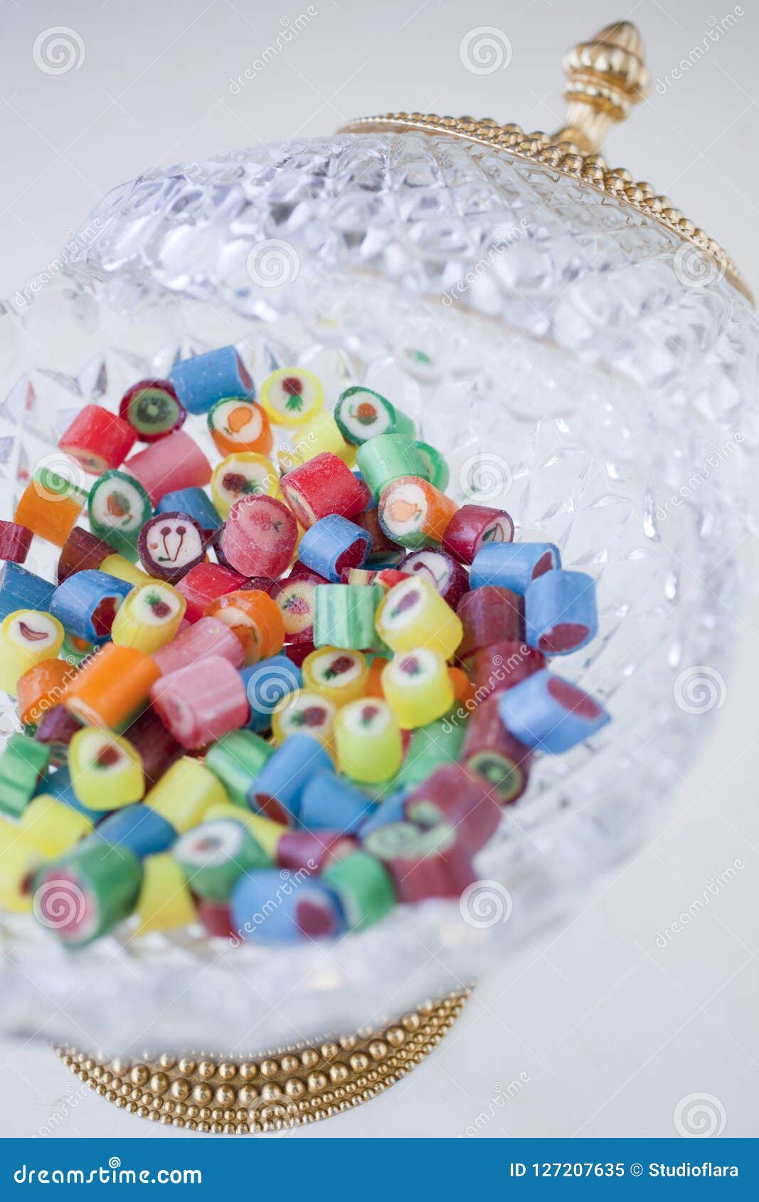 Colorful Handmade Candies in a Crystal Box Stock Image - Image of party ...