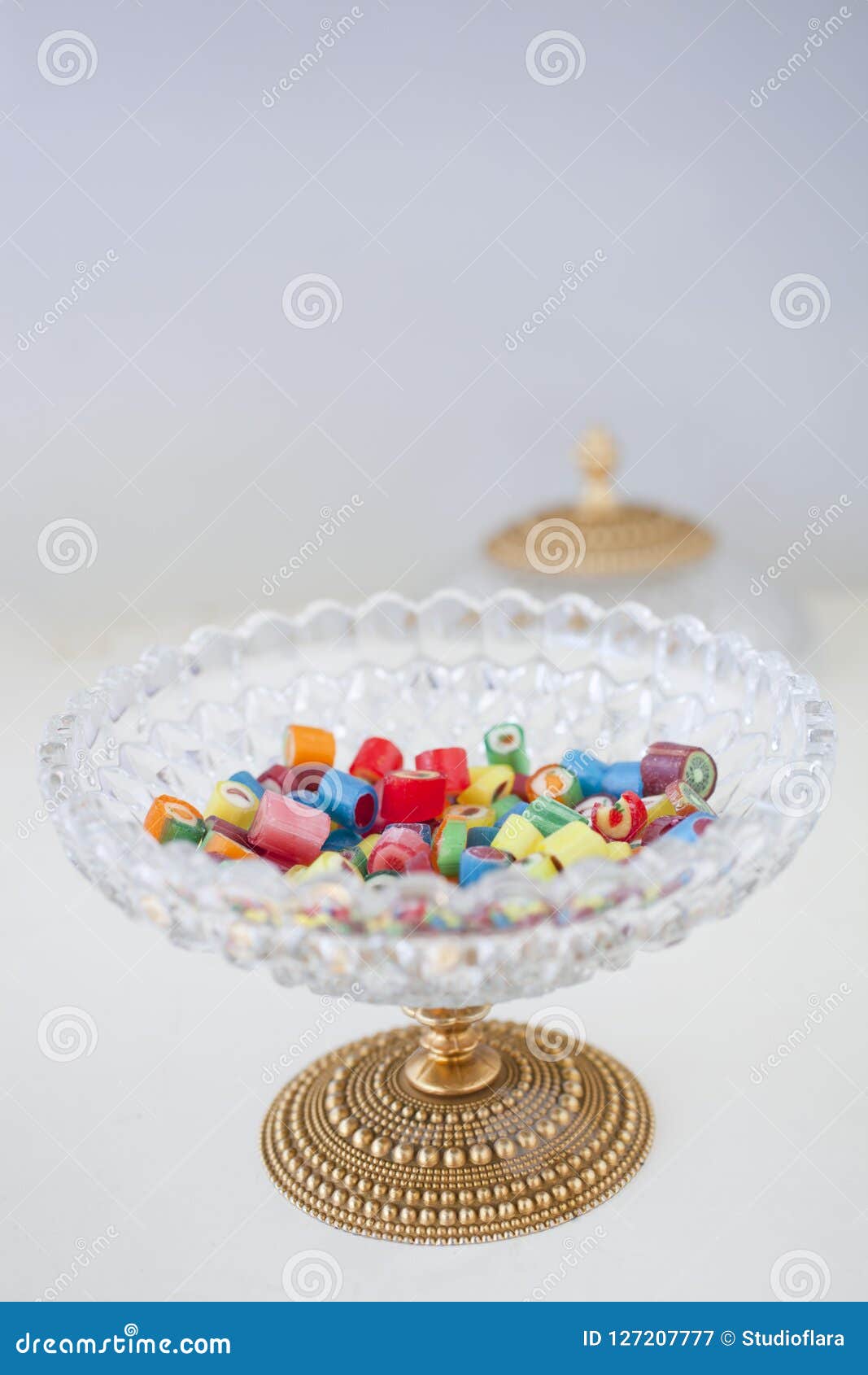 Colorful Handmade Candies in a Crystal Box Stock Image - Image of ...