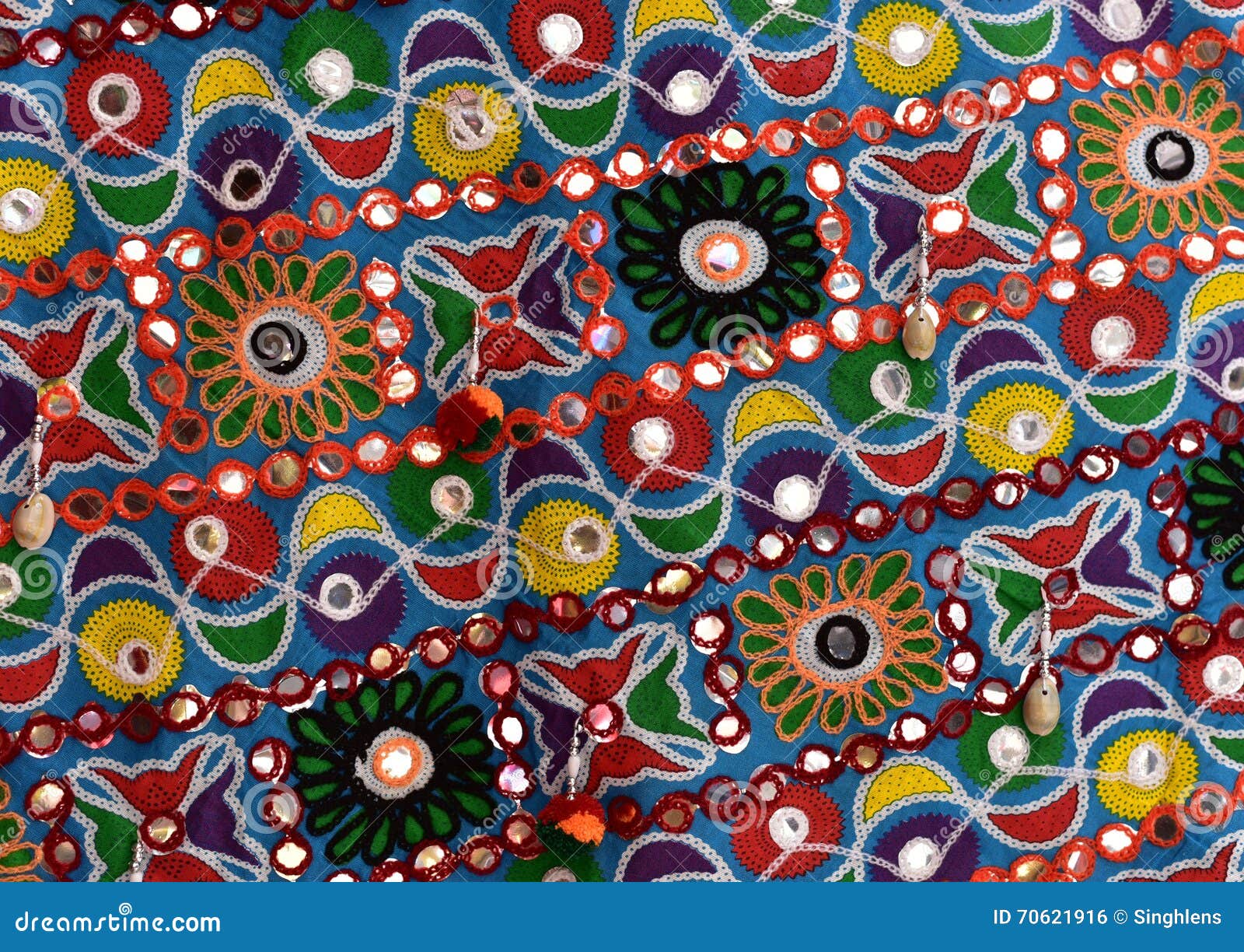 Colorful Handmade Embroidery Fabric Background Stock Photo - Image of ...