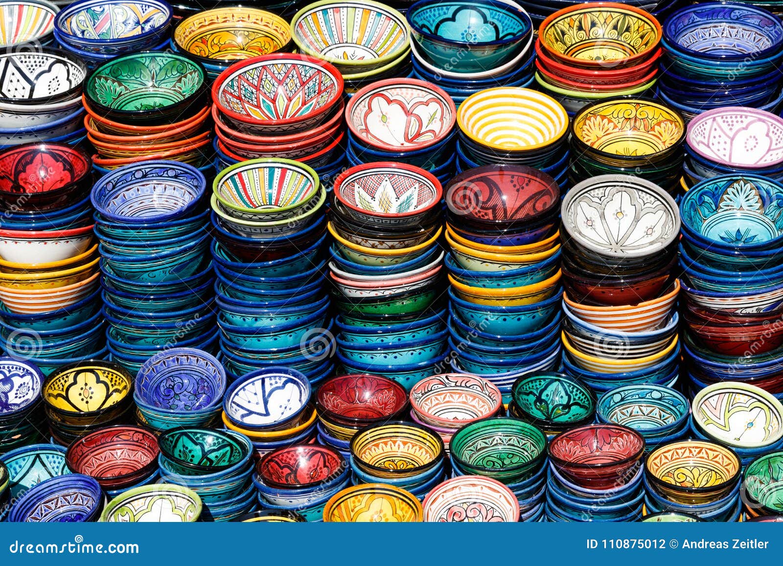 Colorful Handmade Craft and Spices in Marrakesh, Morocco Stock Photo ...