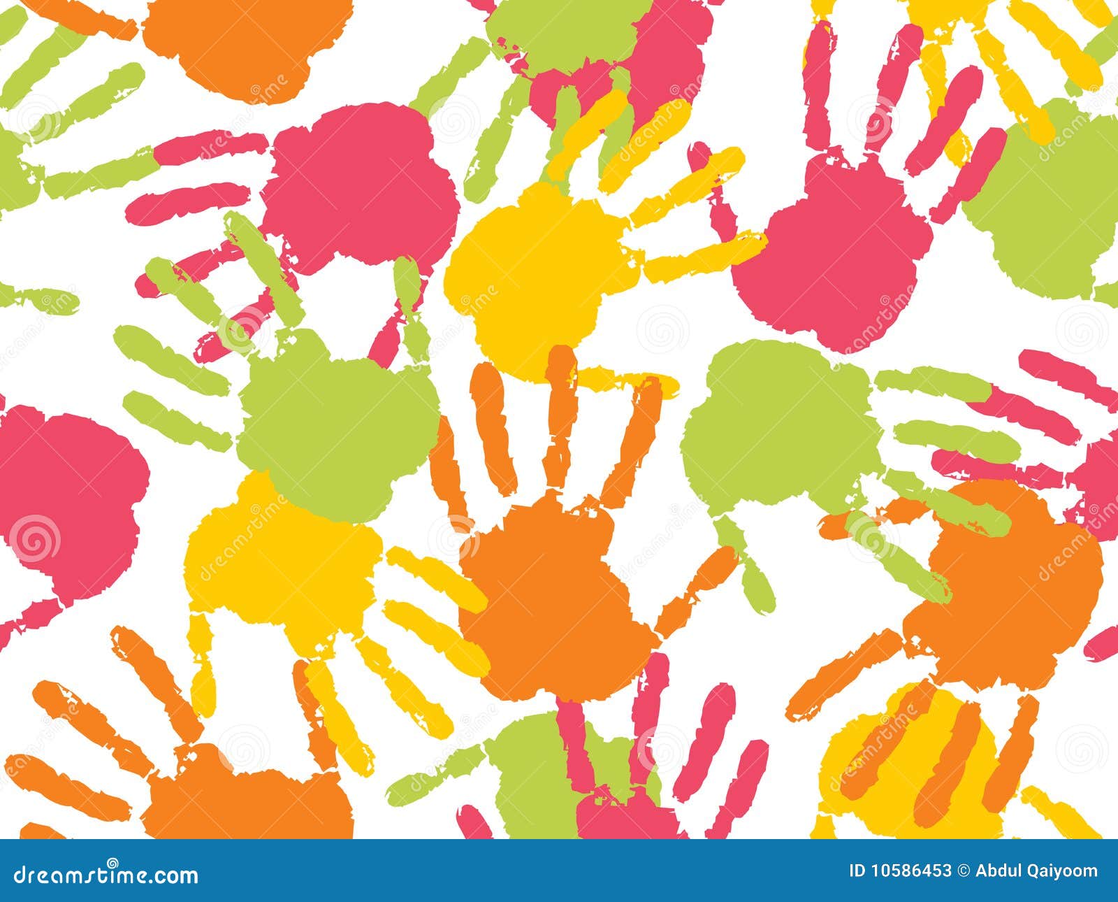 Colorful Handprint with Background Stock Vector - Illustration of ...
