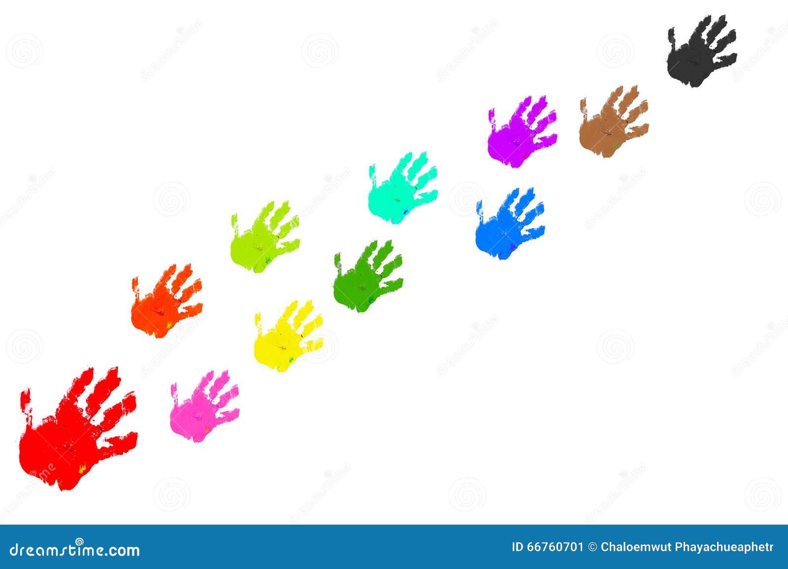 Colorful Handprints By Kids Royalty-Free Stock Photo | CartoonDealer ...