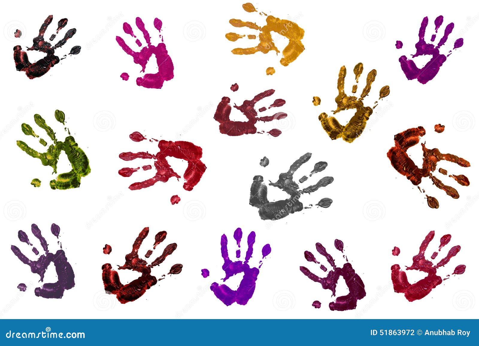 Colorful Hands in a Background. Stock Illustration - Illustration of ...