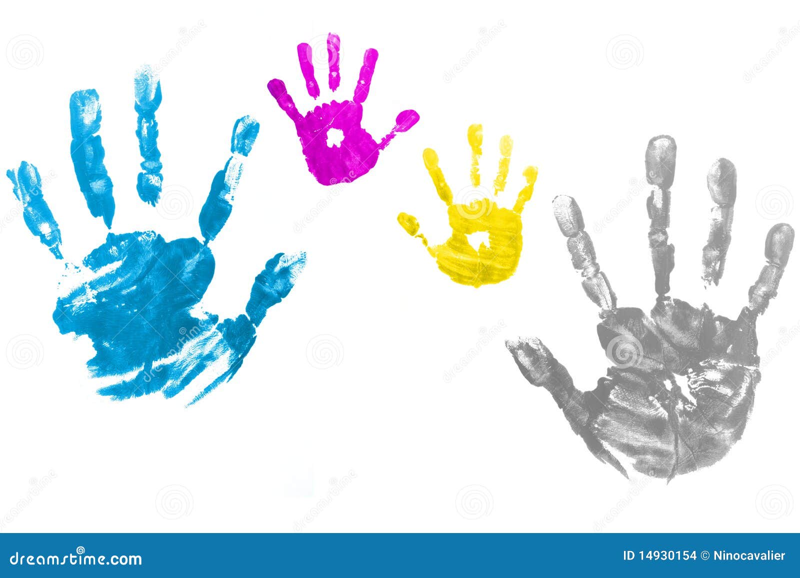 Colorful Hands Child Printed Stock Photo - Image of creativity, child ...