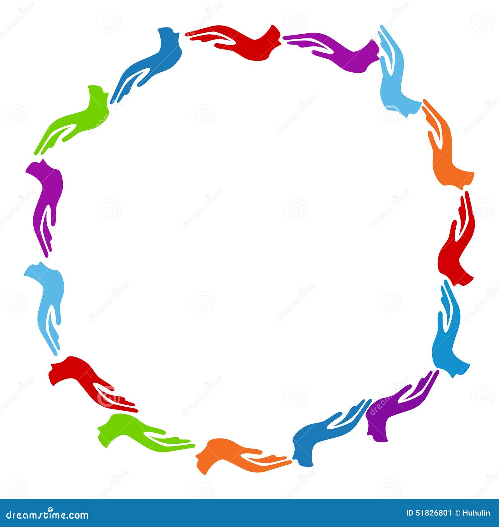 Colorful Hands In Circle