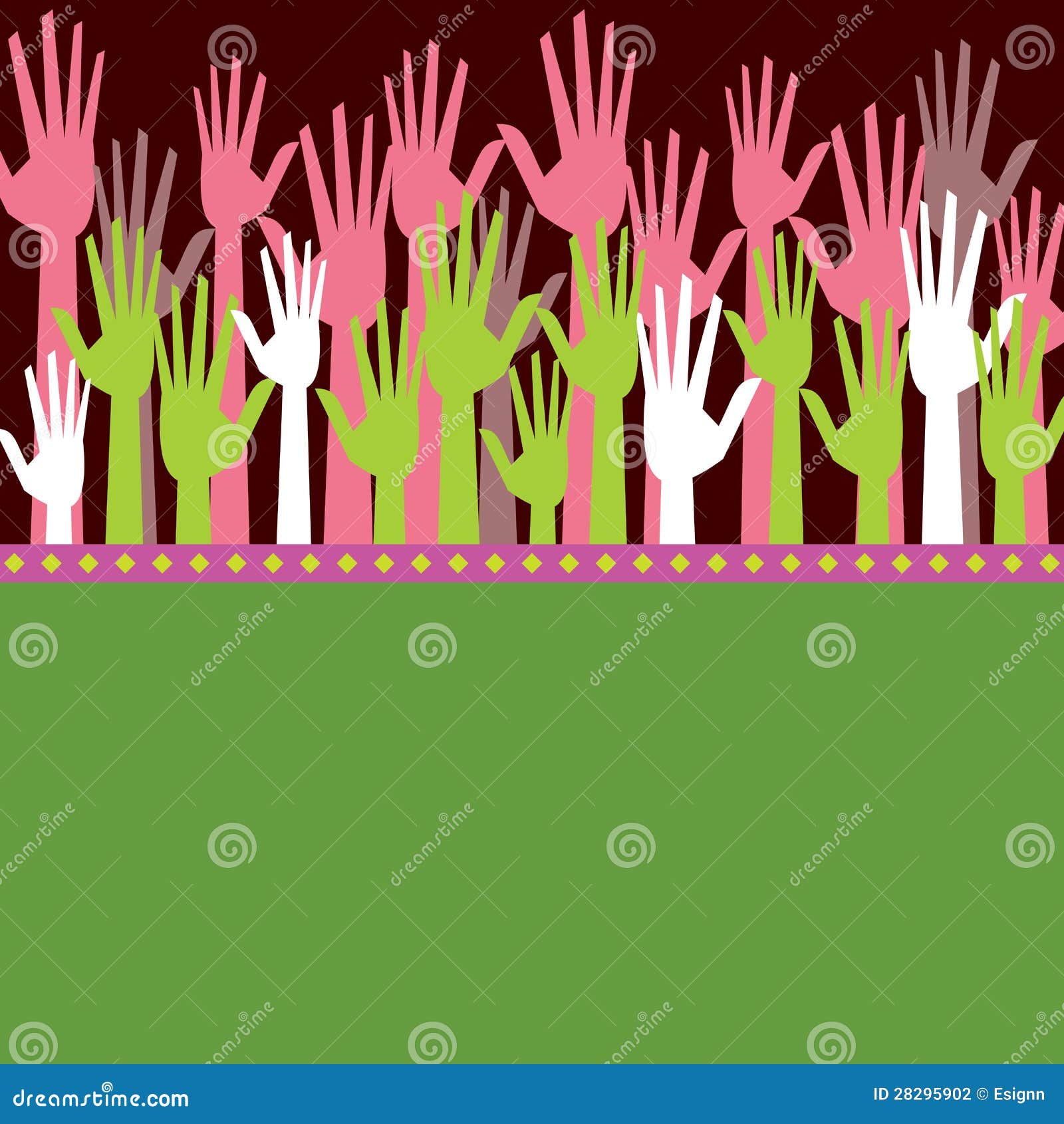 Colorful Hands for Help or Democracy Stock Vector - Illustration of ...