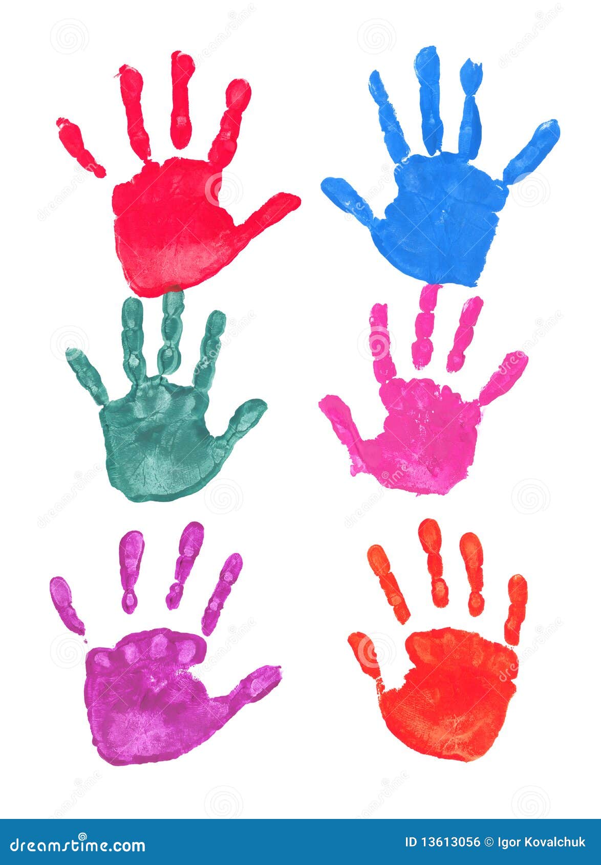 Colorful Hands Prints Stock Photo | CartoonDealer.com #13613056