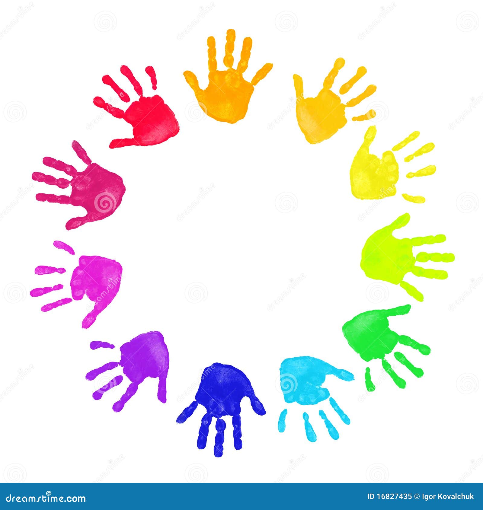 Colorful hands prints stock illustration. Illustration of background ...