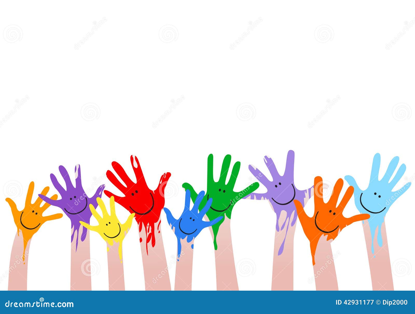 Colorful Hands Prints Royalty-Free Stock Image | CartoonDealer.com ...