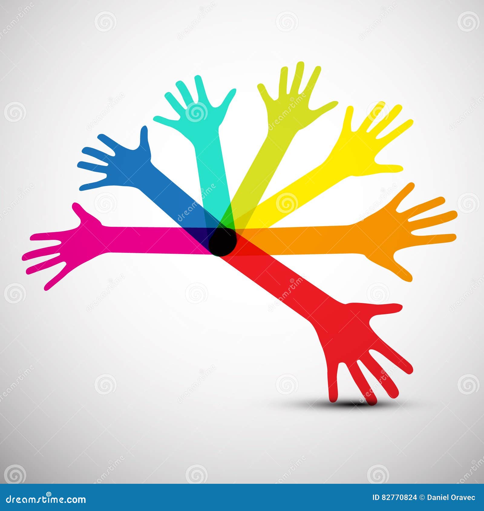 Colorful Hands Vector stock vector. Illustration of palm - 82770824