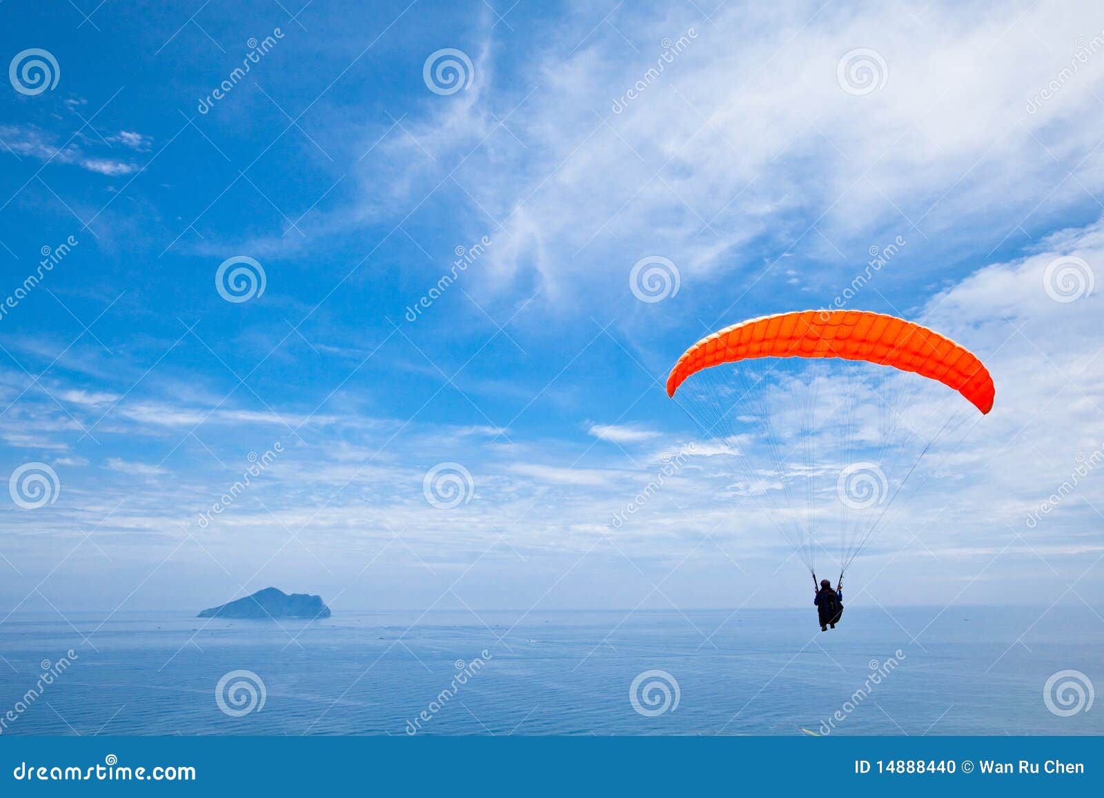 Colorful Hang Glider in Sky Stock Photo - Image of leisure, action ...
