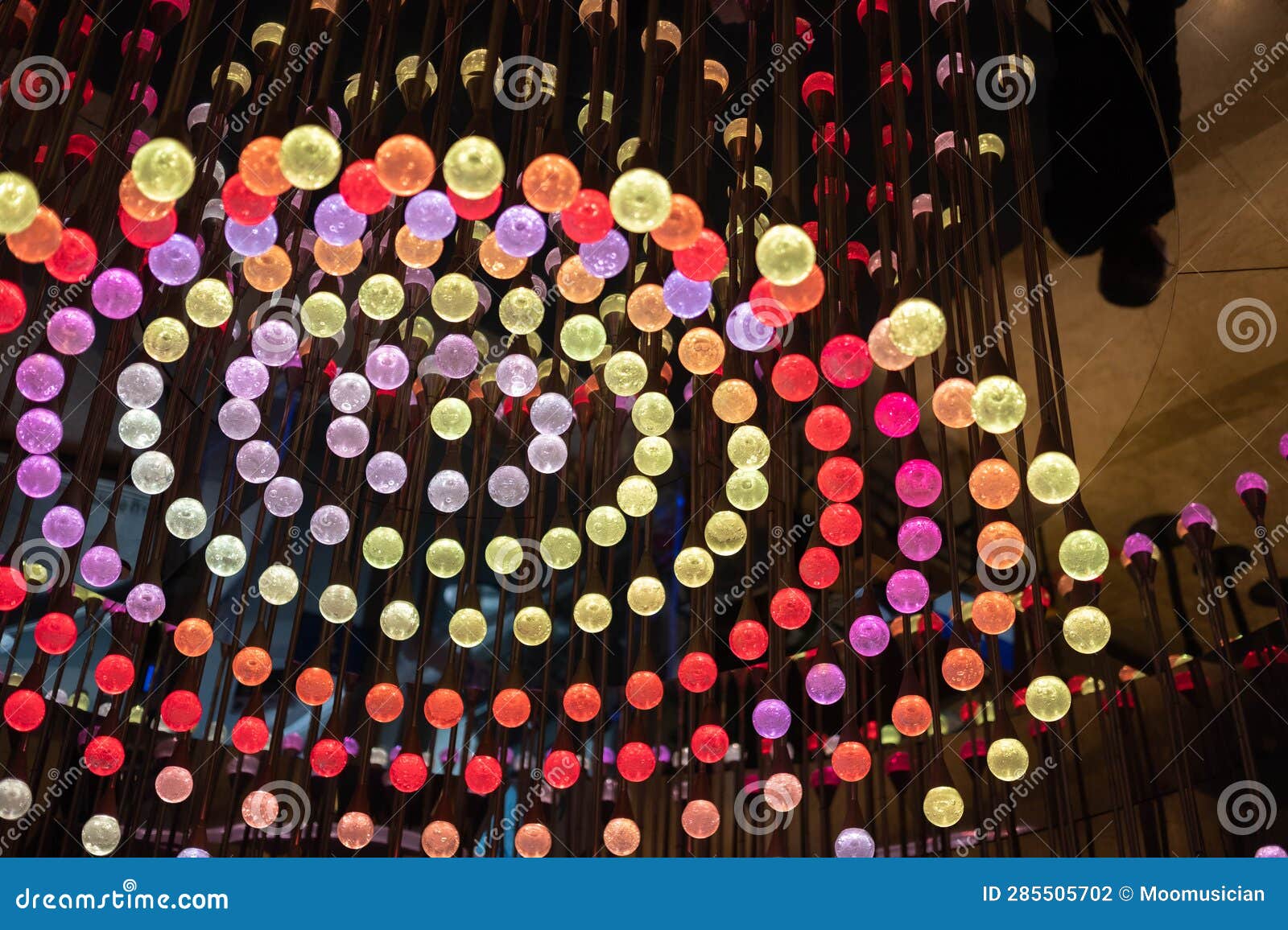 Colorful Hanging Light Bulb Stock Photo - Image of creative, yellow ...