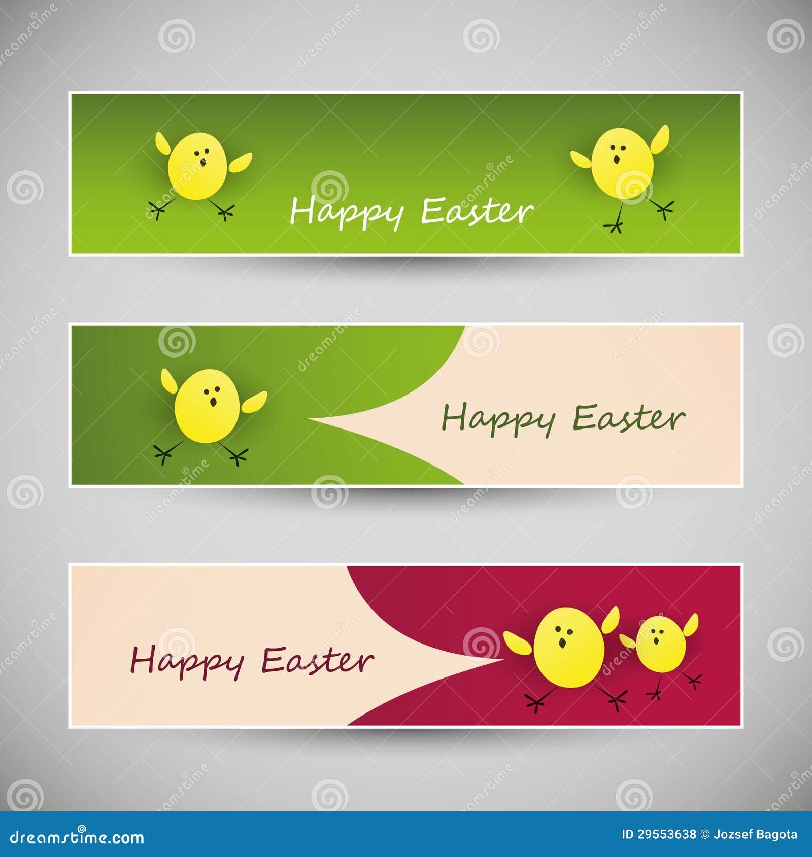 Colorful Happy Easter Banners Stock Vector - Illustration of label ...