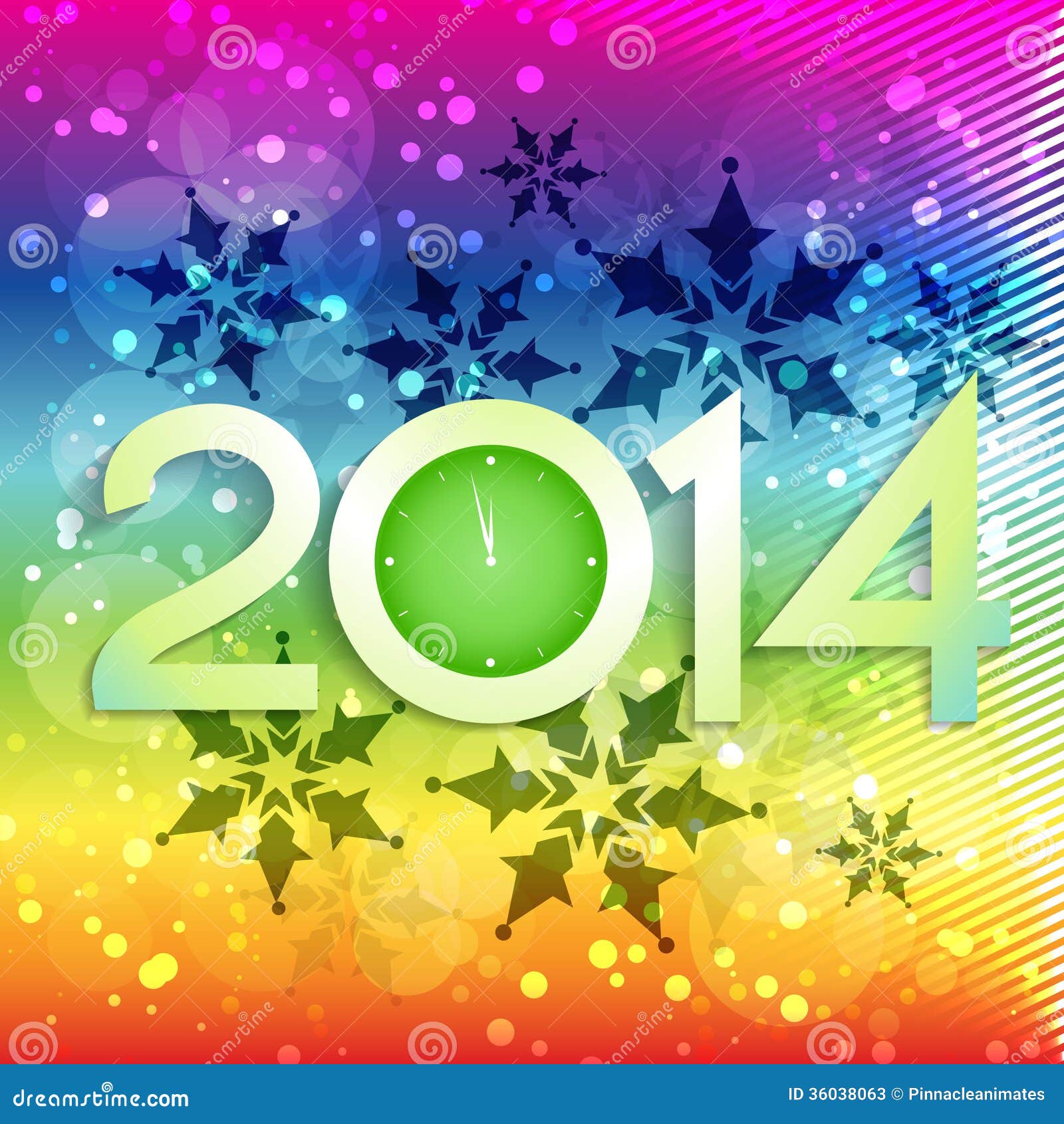 Colorful happy new year stock vector. Illustration of greeting - 36038063