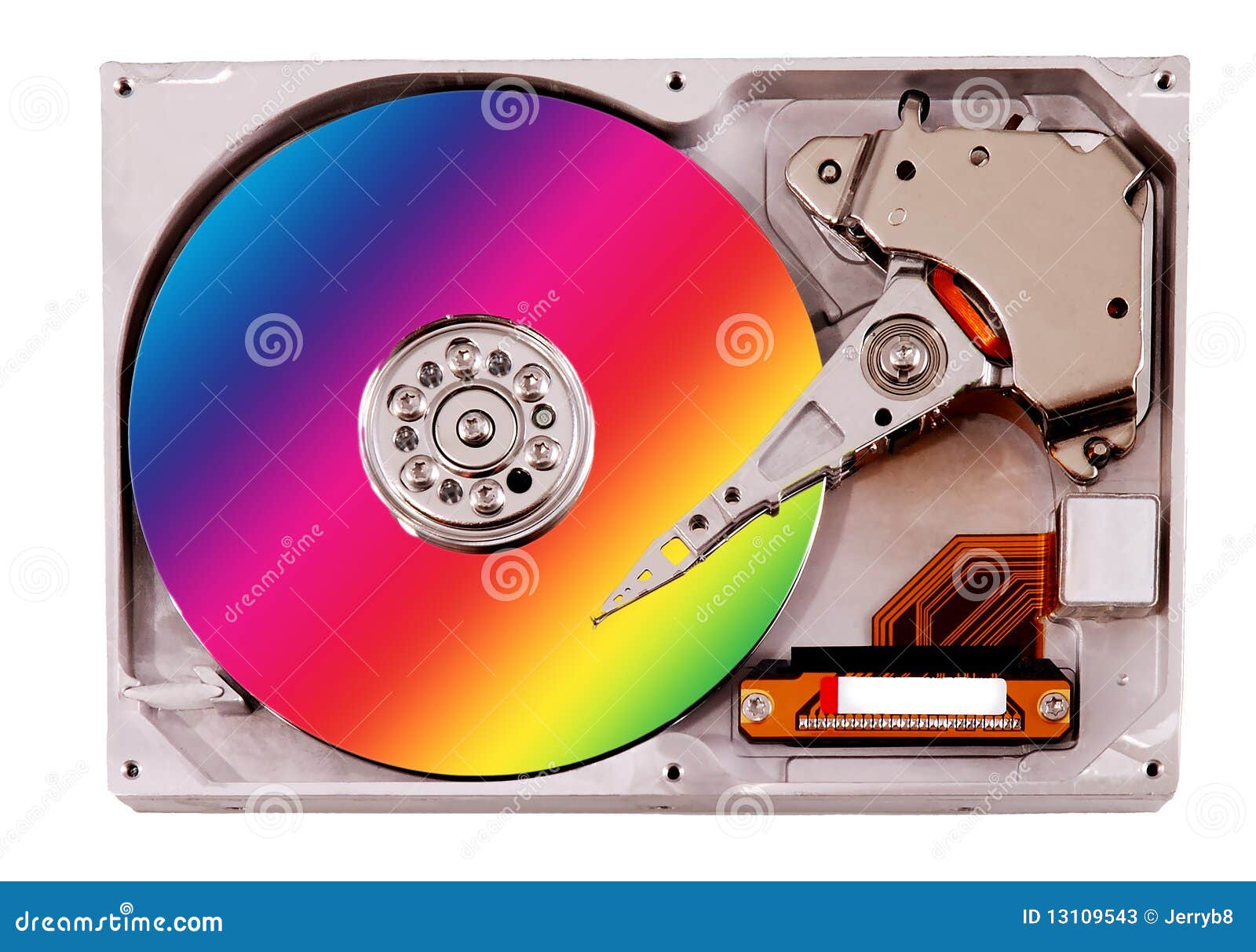 Colorful hard drive stock image. Image of disc, bright - 13109543