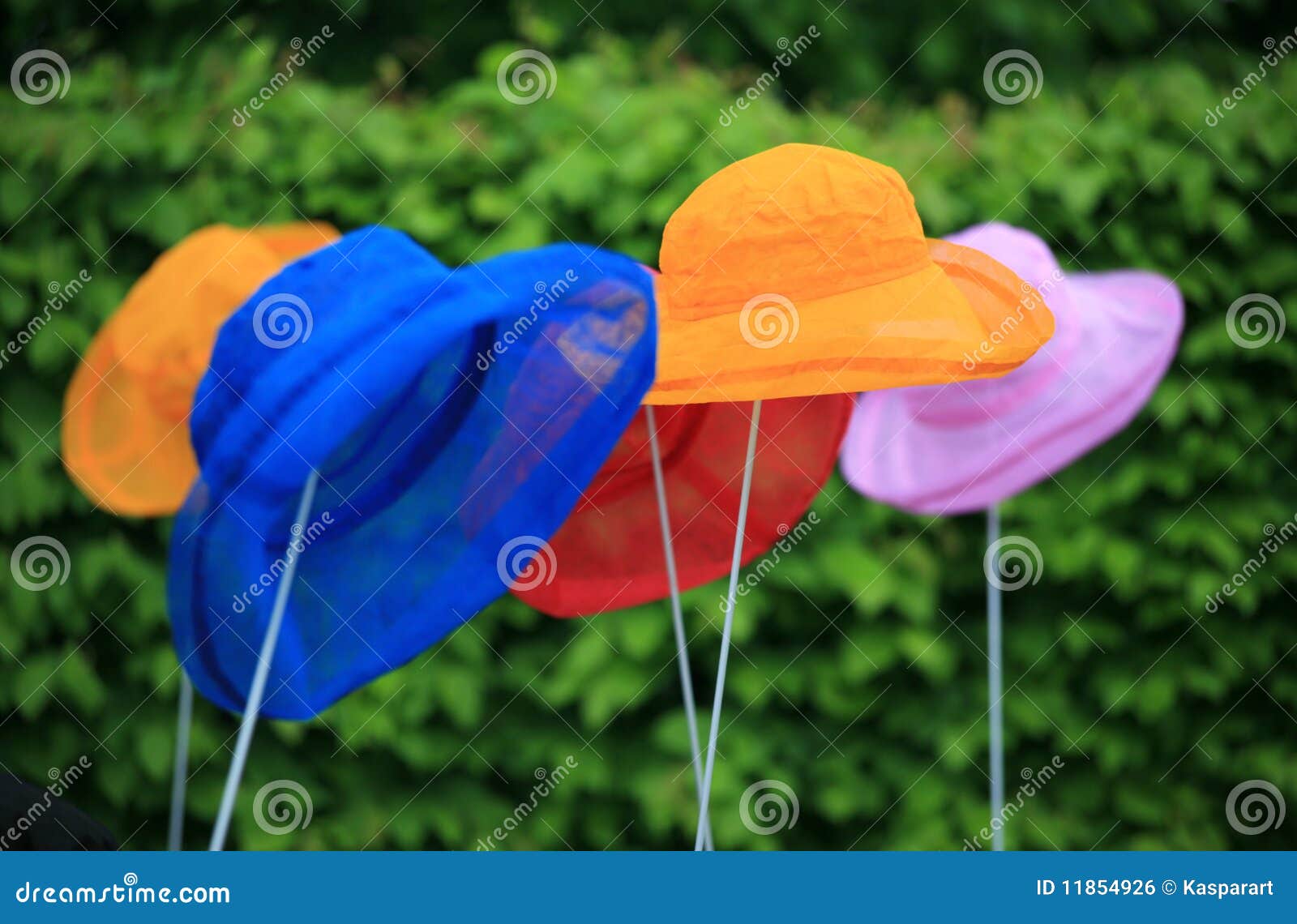 Colorful hats stock photo. Image of pink, outdoor, summer - 11854926