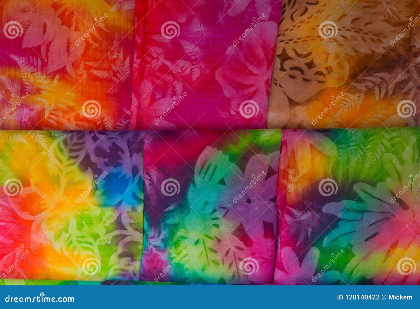 Colorful Hawaiian Tropical Fabric Stock Photo - Image of clothing ...