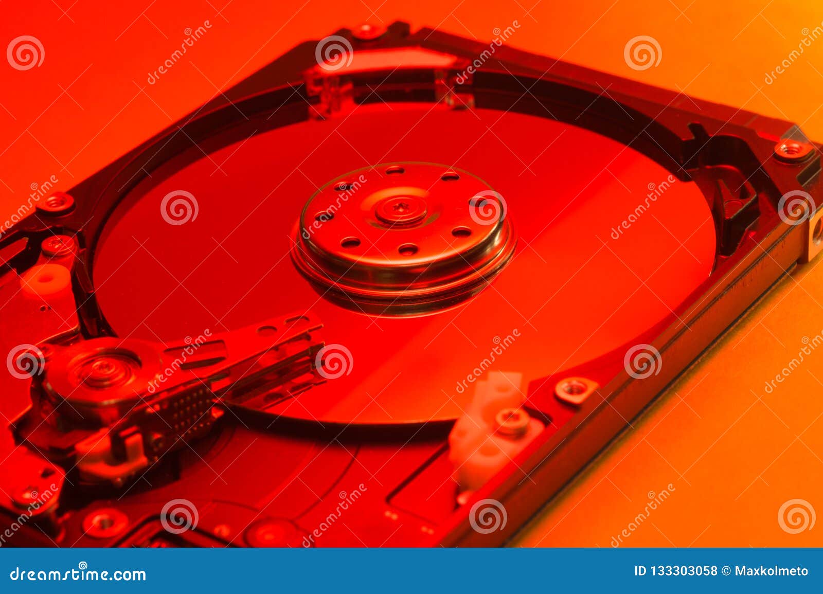 Colorful Hdd. Open Hard Disk Drive. the Concept of Data Storage. Data ...