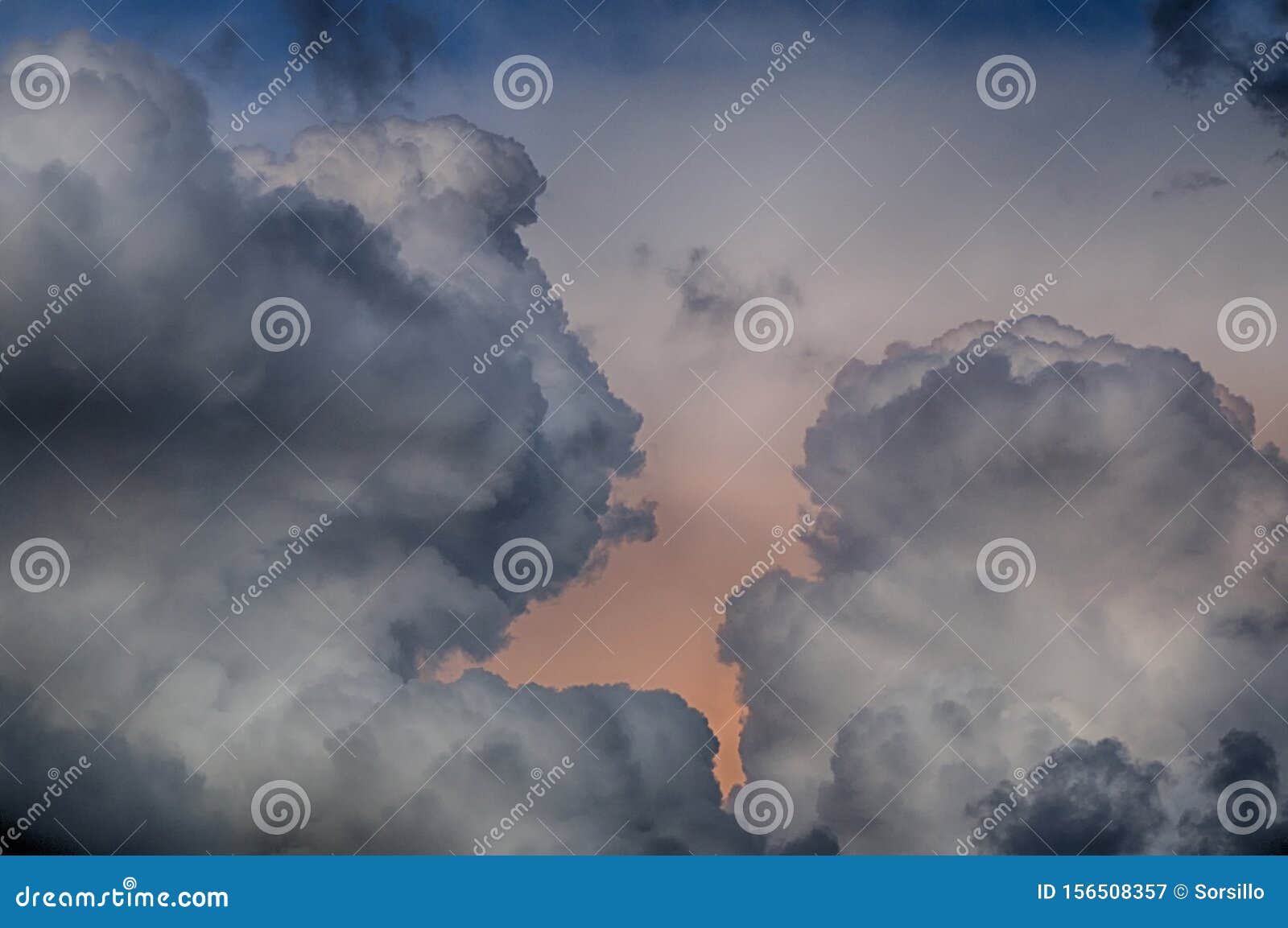 Colorful Hdr Clouds at Sunset Stock Image - Image of light, colorful ...
