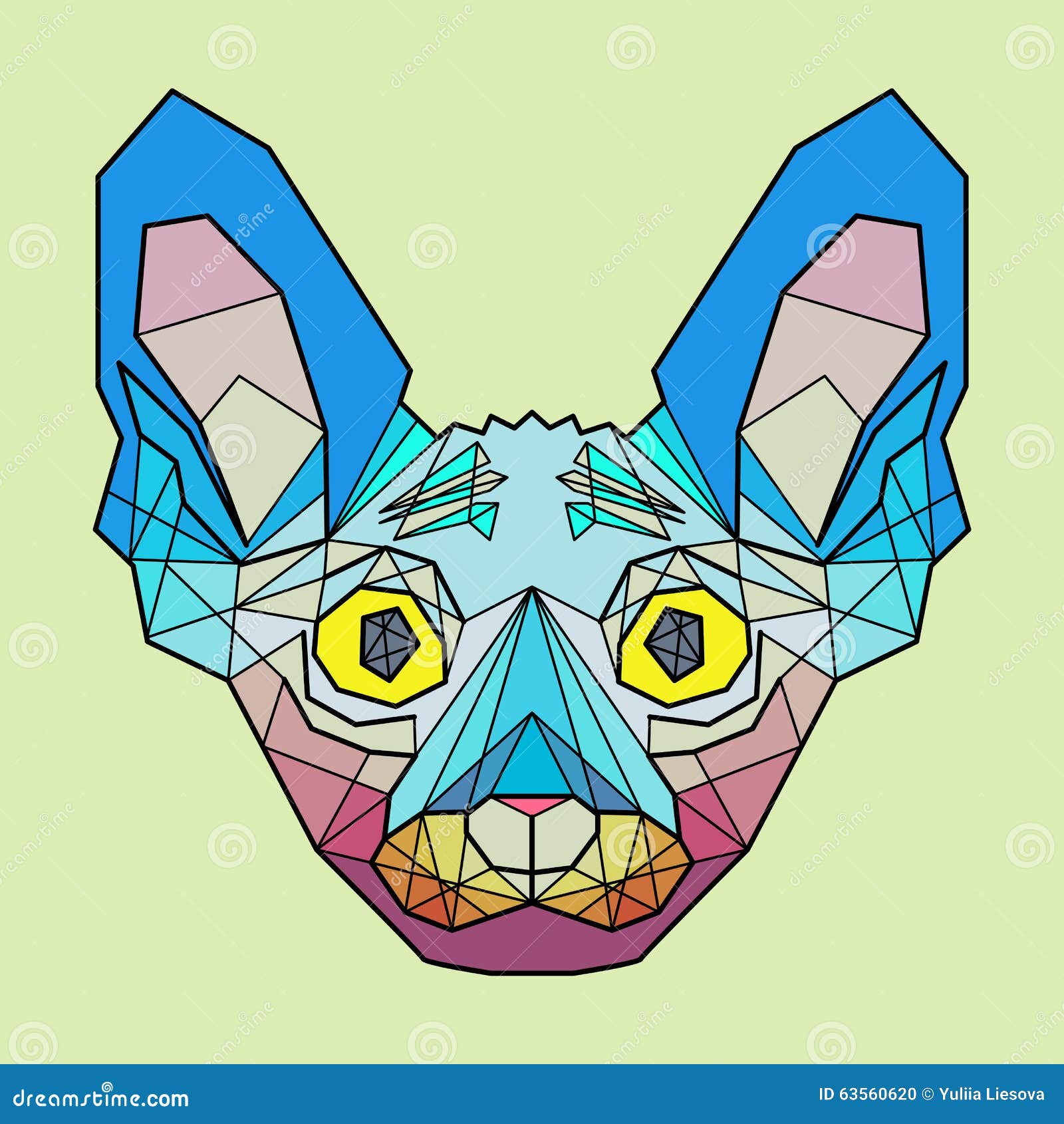 Colorful Head Dog With Crone And Leaves Cartoon Vector | CartoonDealer ...
