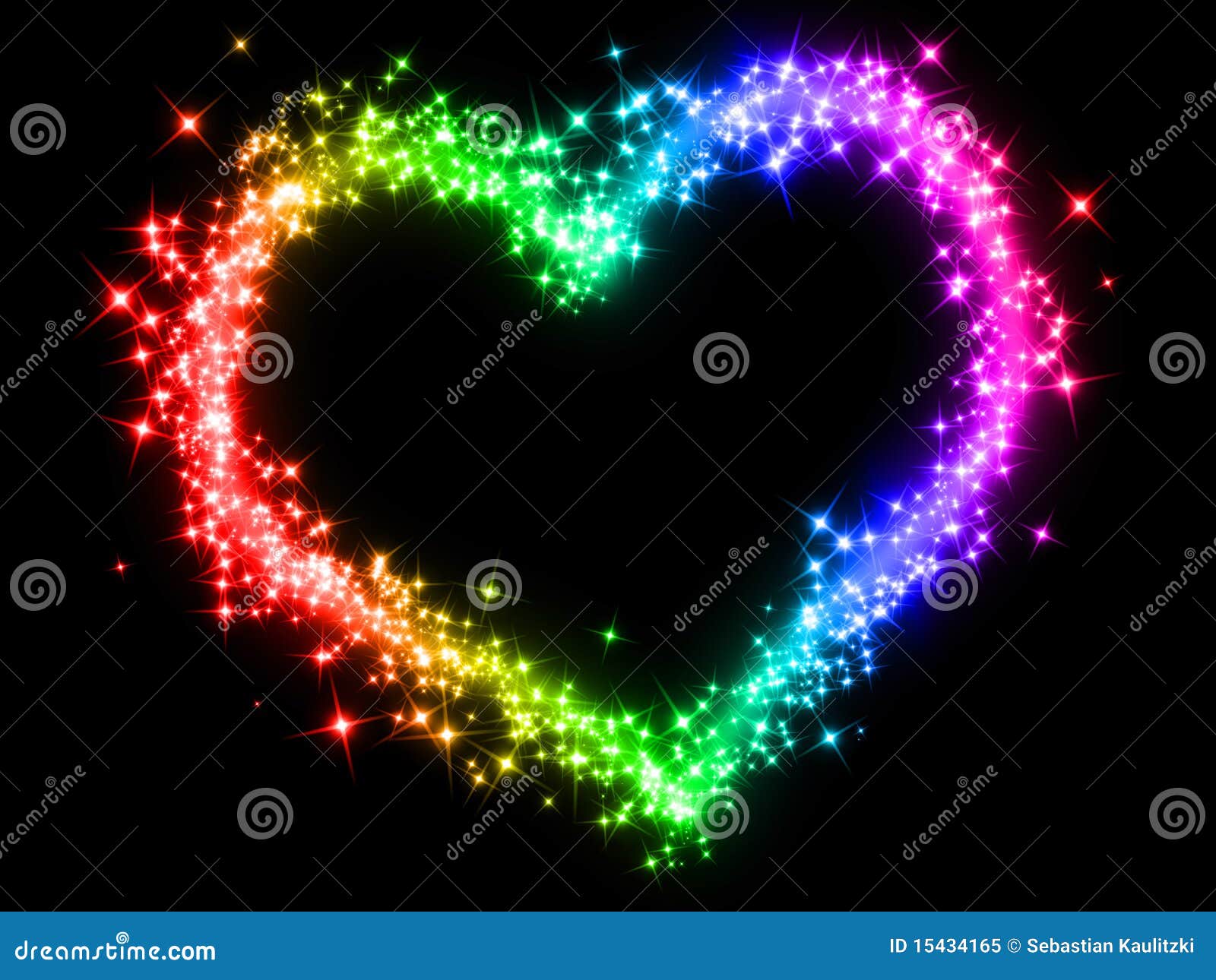 Colorful heart stock illustration. Illustration of bright - 15434165