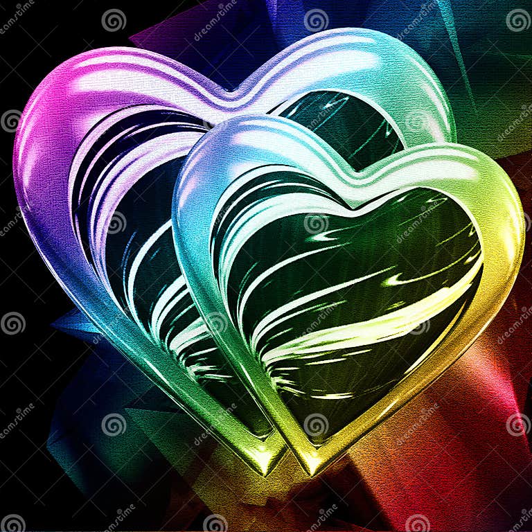 Colorful heart stock illustration. Illustration of pair - 25340944