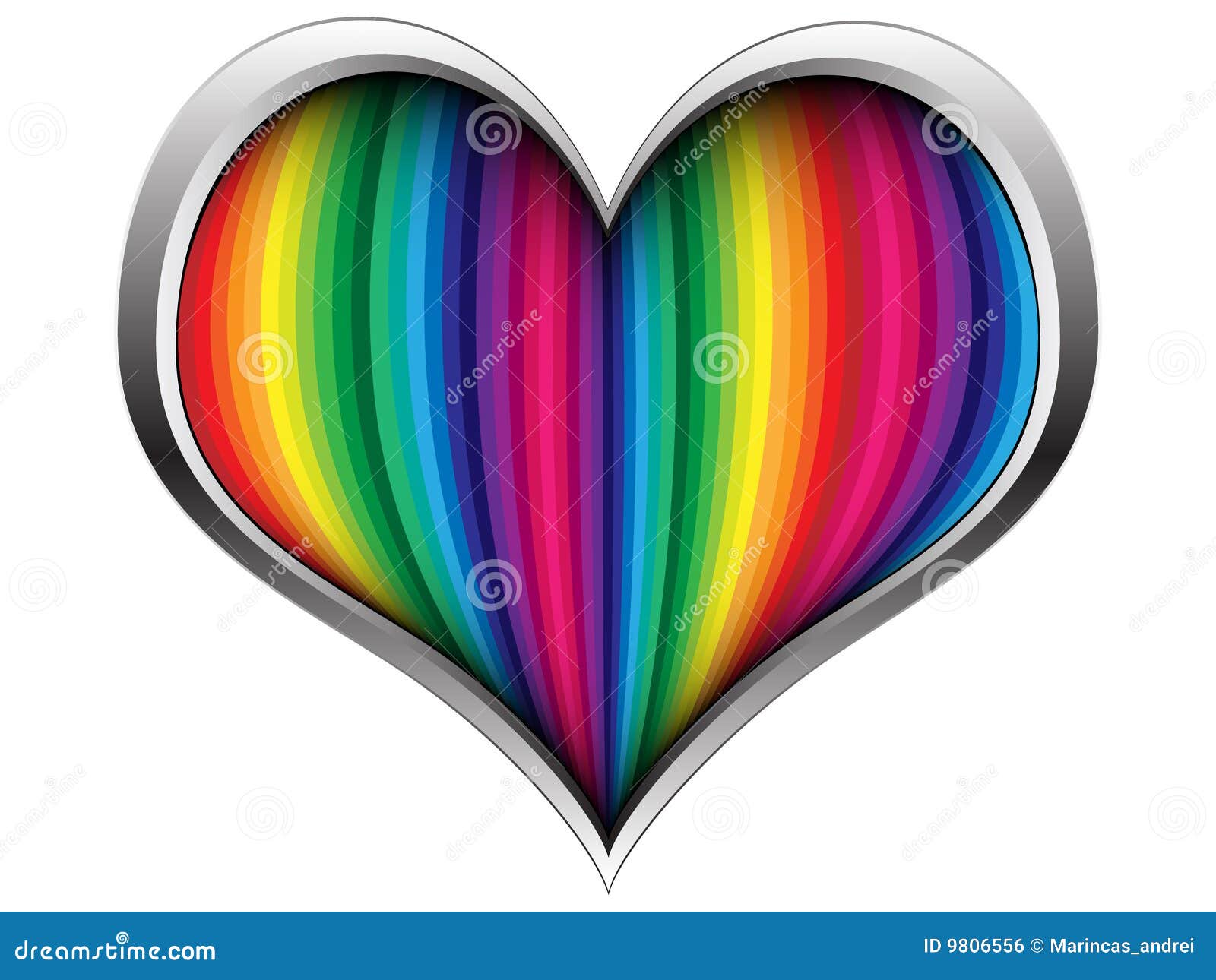Colorful heart stock vector. Illustration of relationship - 9806556