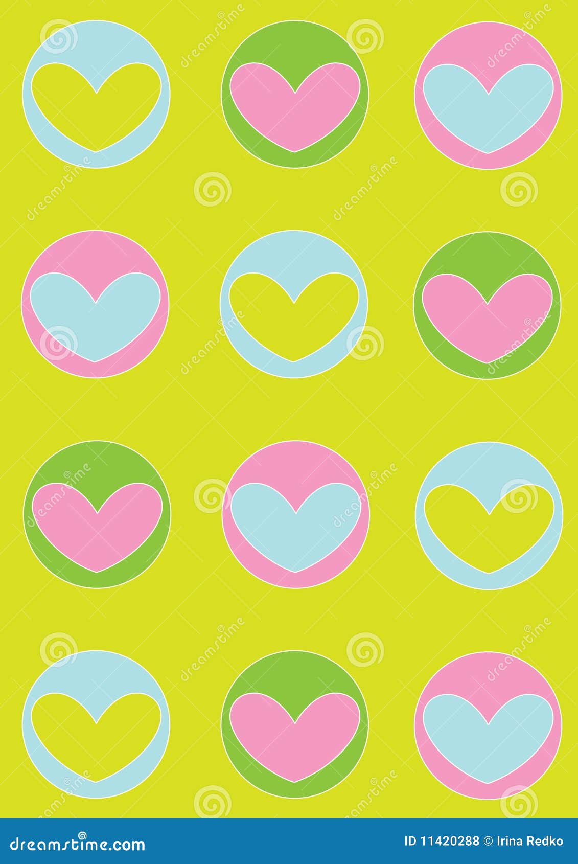 Colorful heart background stock illustration. Illustration of cute ...
