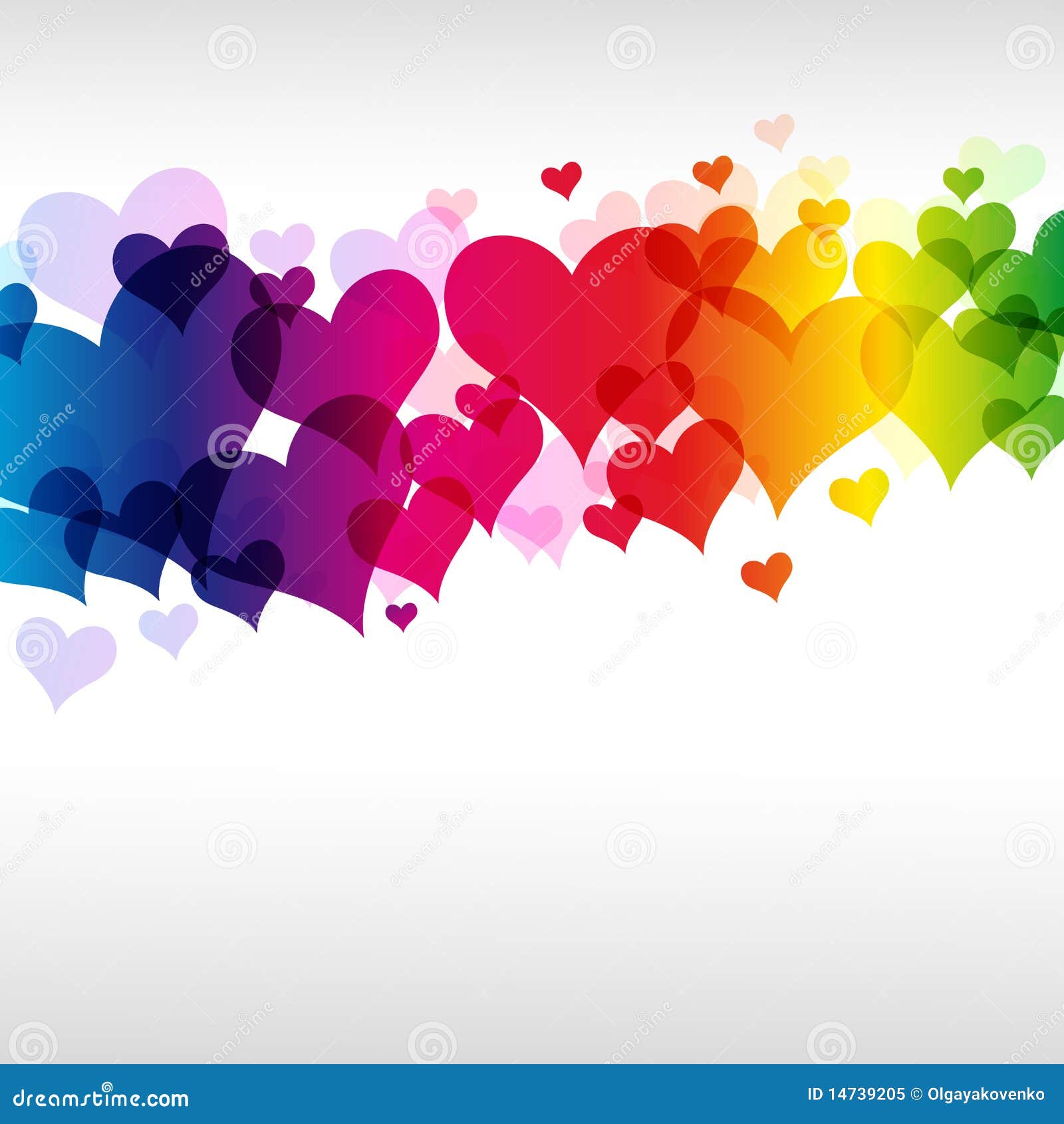 Colorful heart background stock vector. Illustration of creative - 14739205