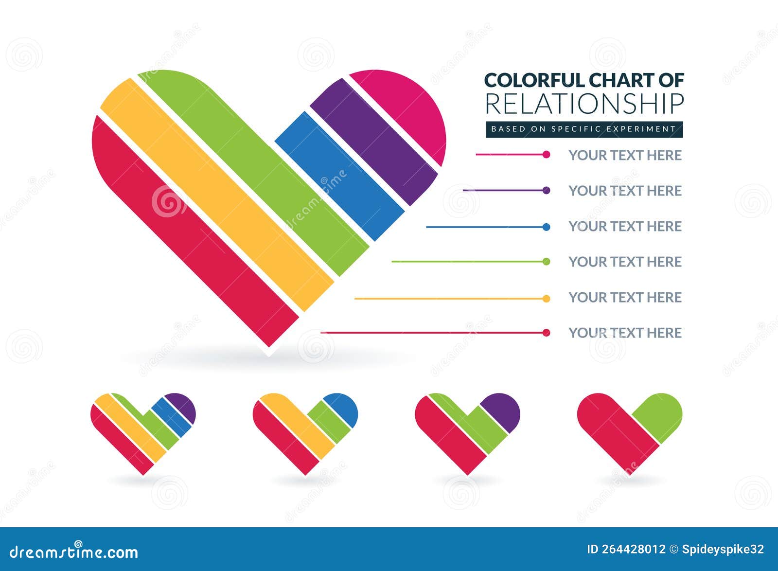 The Colorful Heart Chart. Isolated Vector Illustration Stock ...