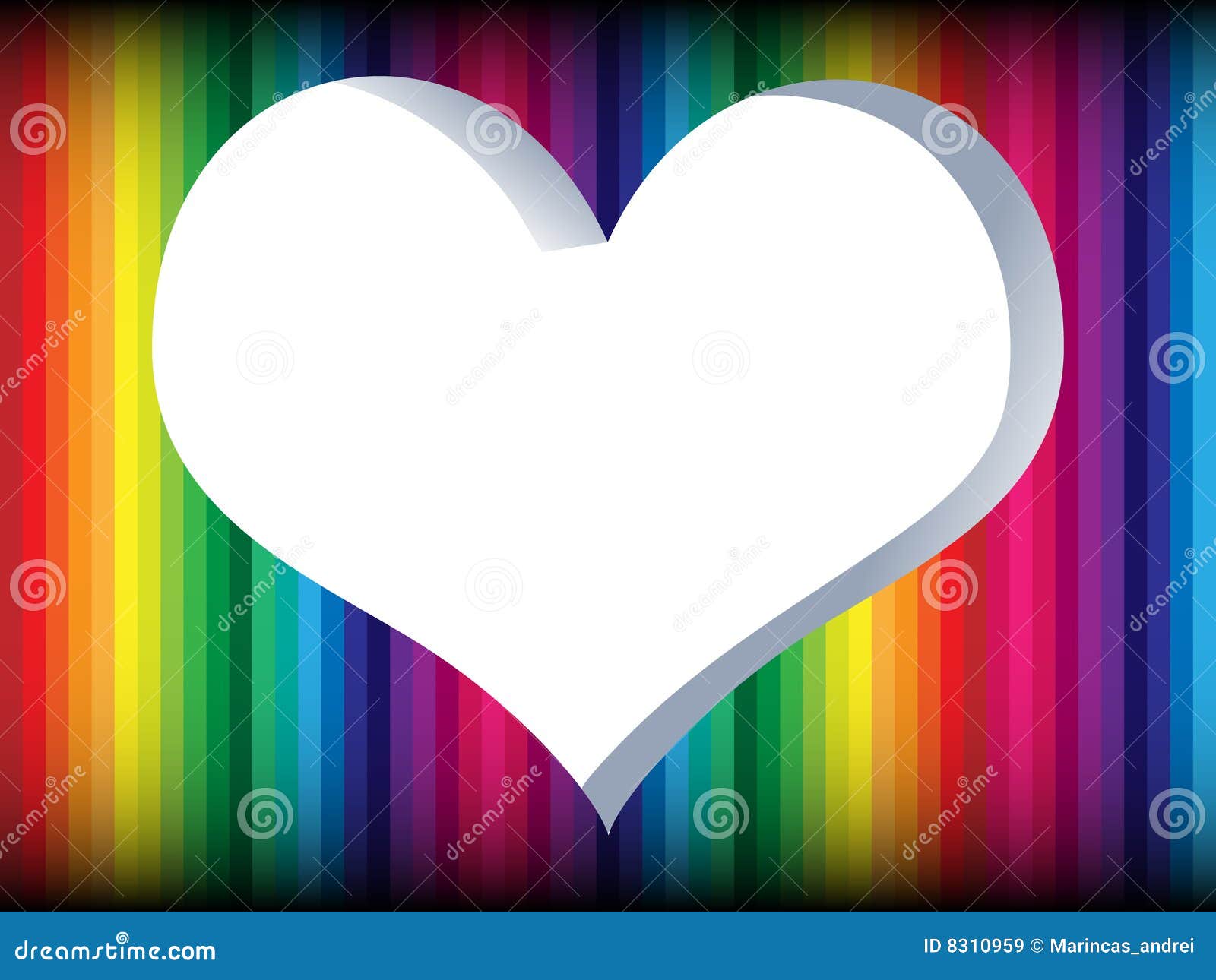 Colorful heart frame stock vector. Illustration of colorful - 8310959