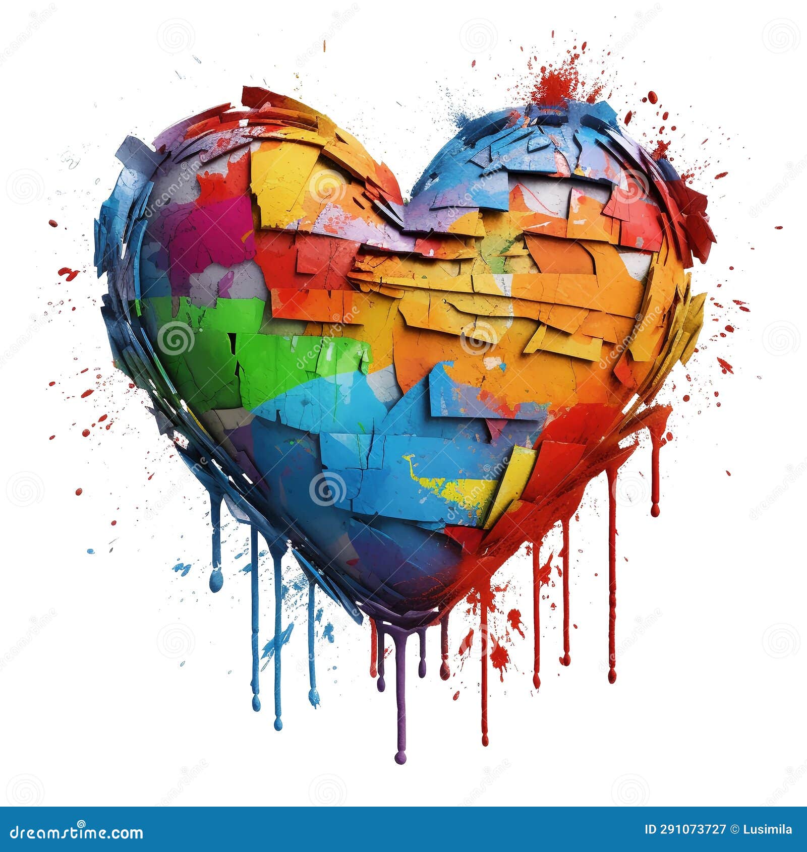 Heart graffiti style stock illustration. Illustration of abstract ...