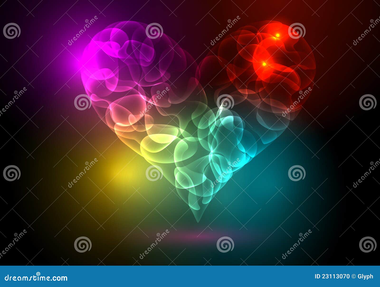 Colorful Heart Illustration Stock Vector - Illustration of emotion ...