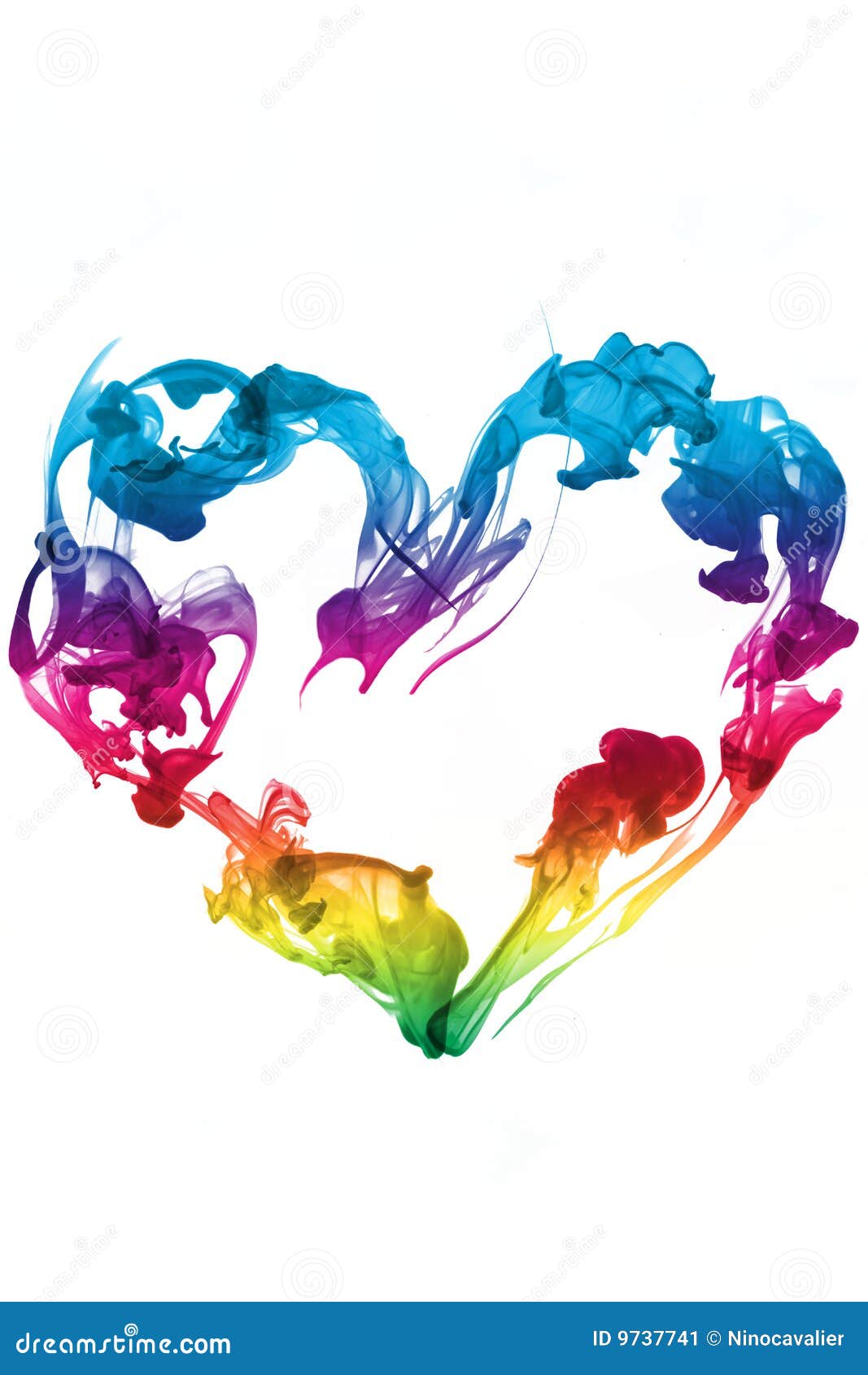Colorful heart ink stock image. Image of design, liquid - 9737741