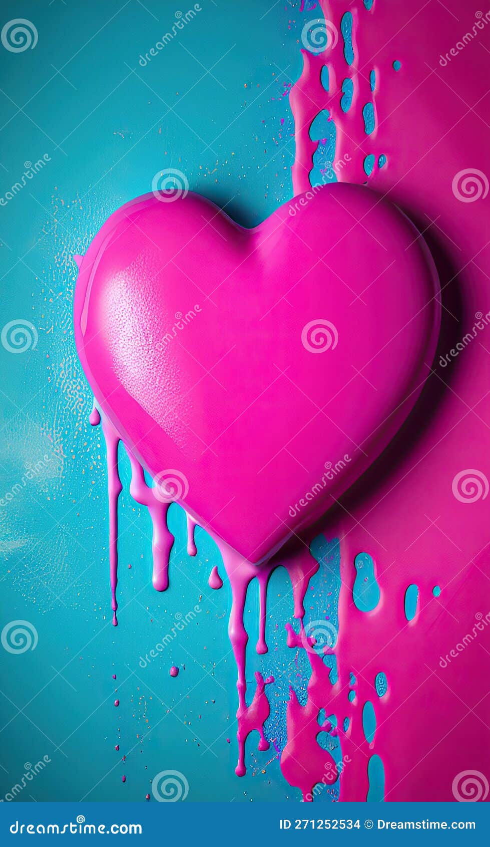 Colorful Heart with Paint Splatters Stock Illustration - Illustration ...