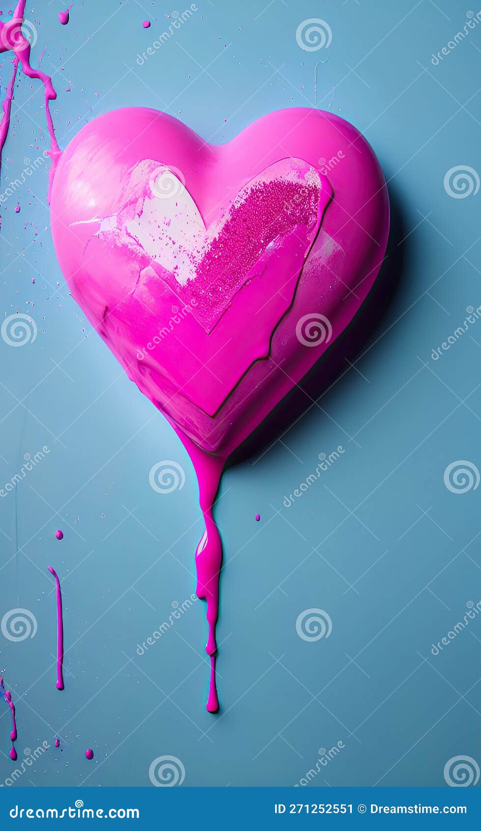 Colorful Heart with Paint Splatters Stock Illustration - Illustration ...
