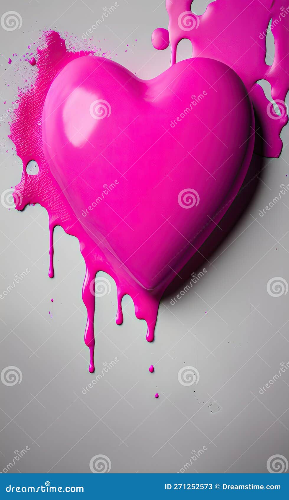 Colorful Heart with Paint Splatters Stock Illustration - Illustration ...