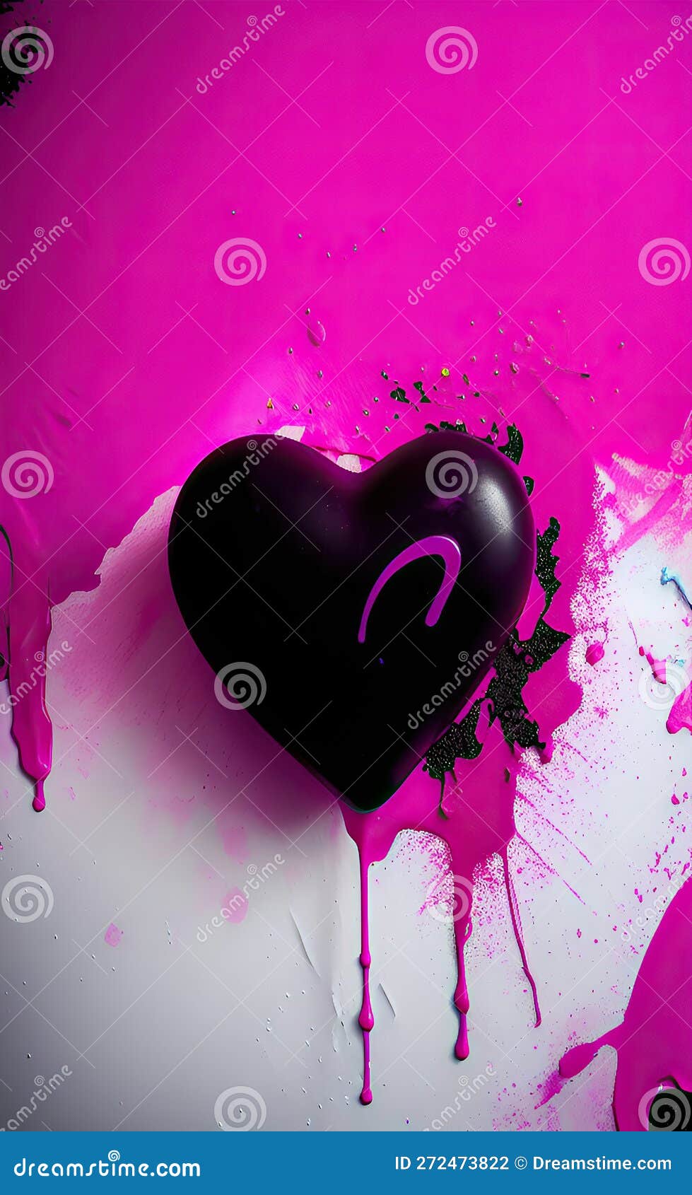 Colorful Heart with Paint Splatters Stock Illustration - Illustration ...