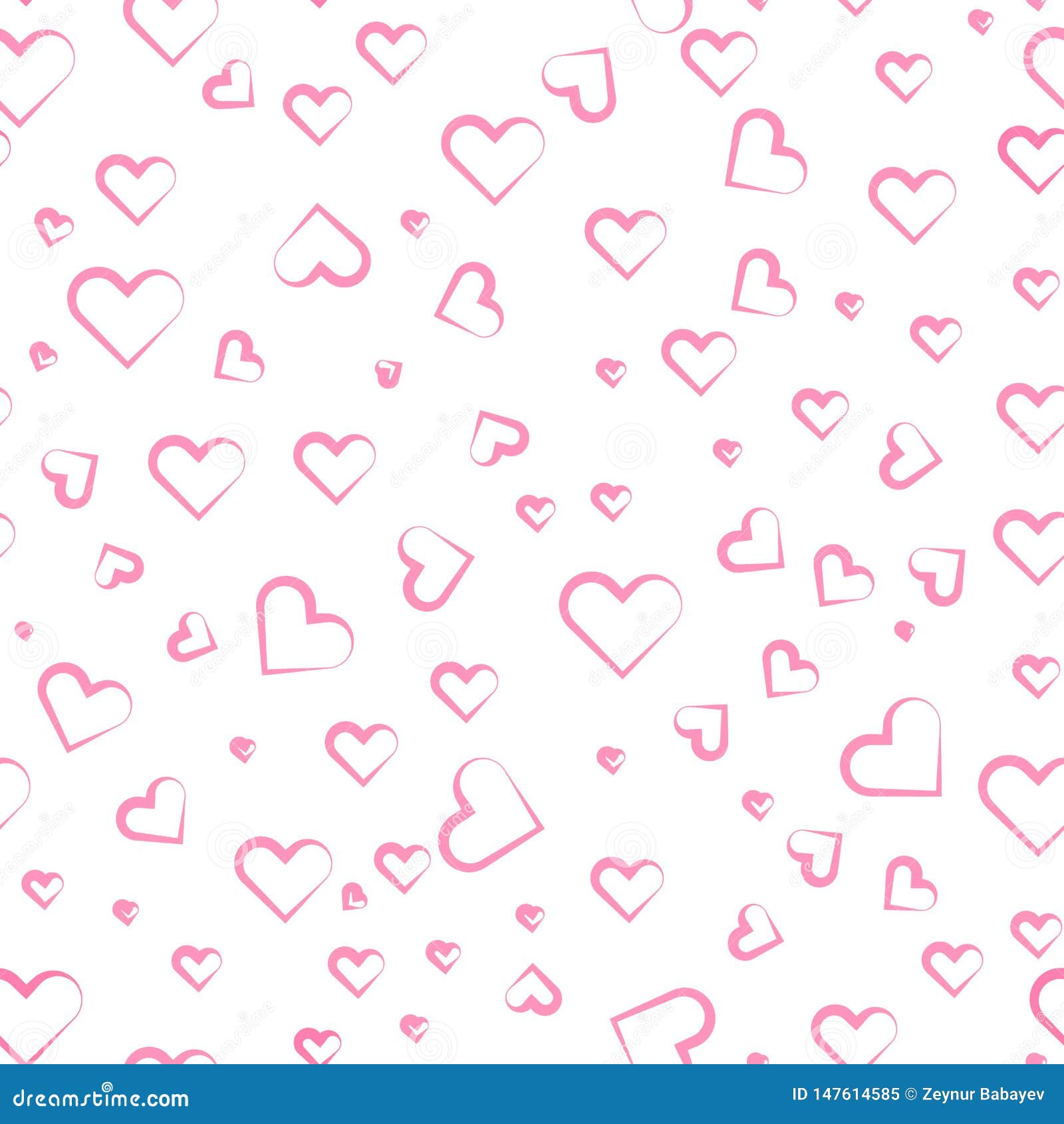 Colorful Heart Seamless with Random Size for Your Background or Textile ...