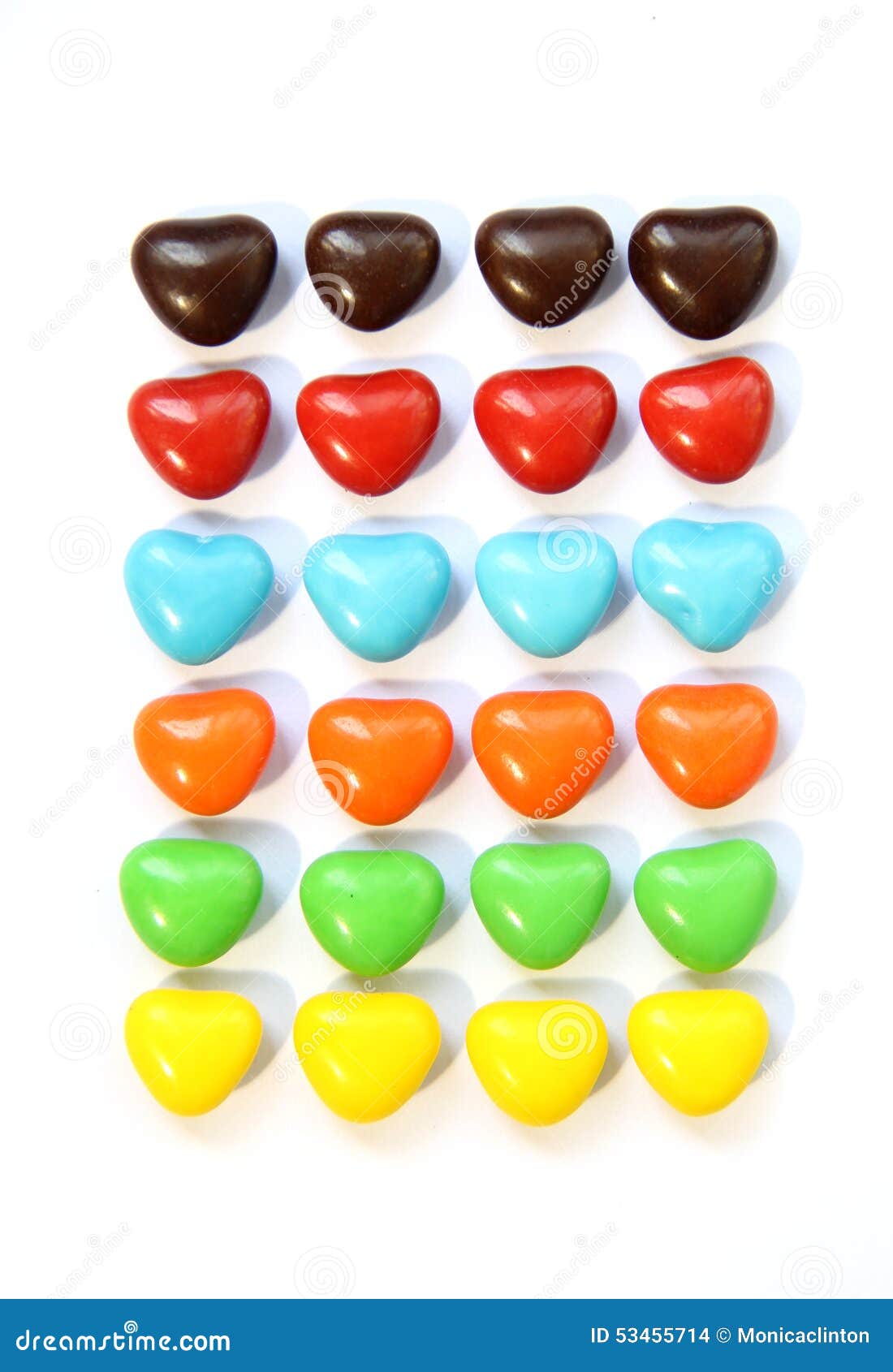 Colorful heart shape candy stock photo. Image of bright - 53455714