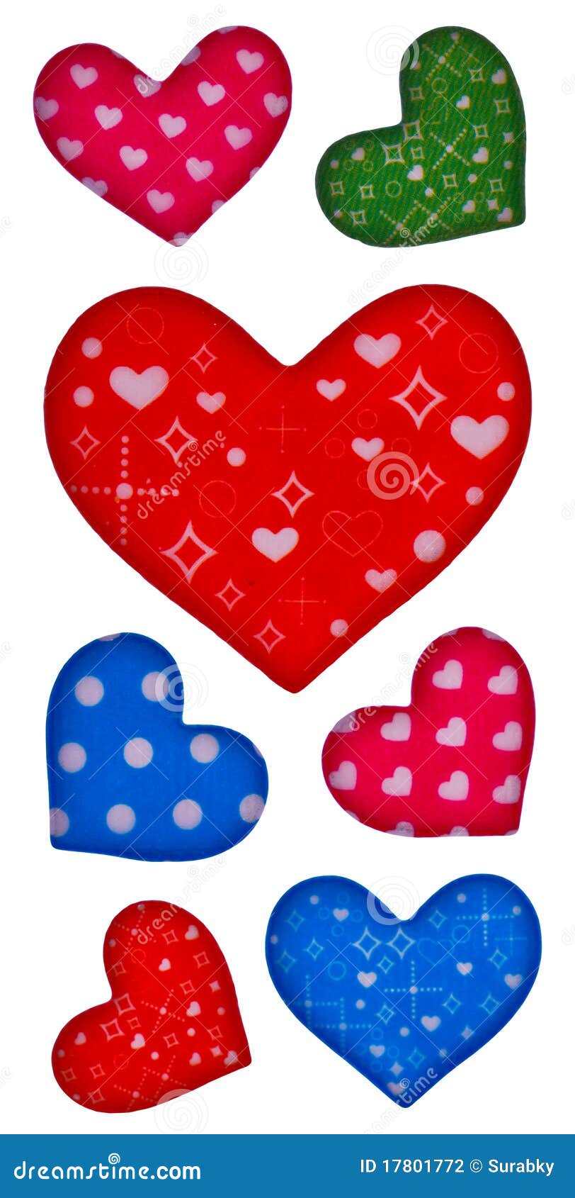 Colorful Heart Shape Isolated on White Background Stock Illustration ...