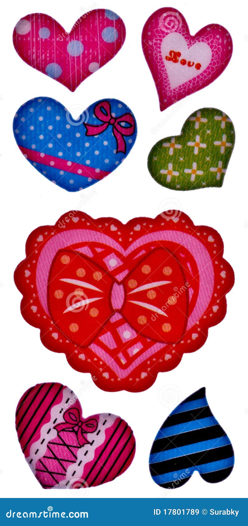 Colorful Heart Shape Isolated on White Background Stock Illustration ...