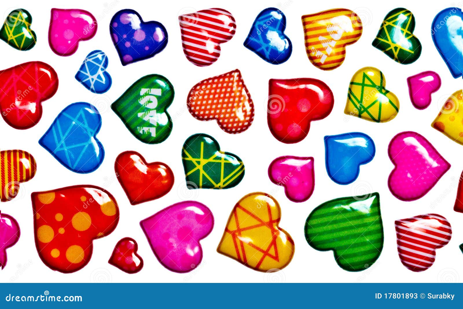 Colorful Heart Shape Isolated on White Background Stock Illustration ...