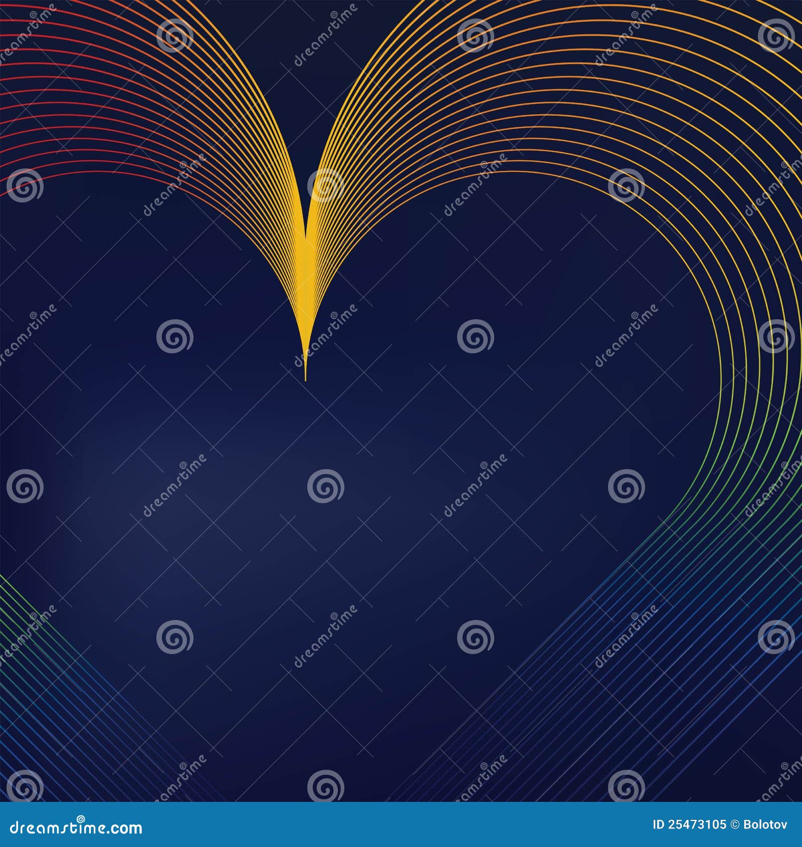 Colorful Heart Shaped Lines Stock Vector - Illustration of card, idea ...