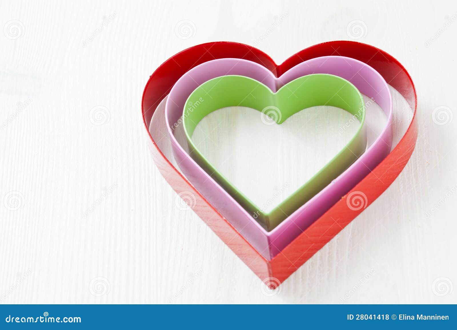Colorful heart shapes stock photo. Image of decorative - 28041418