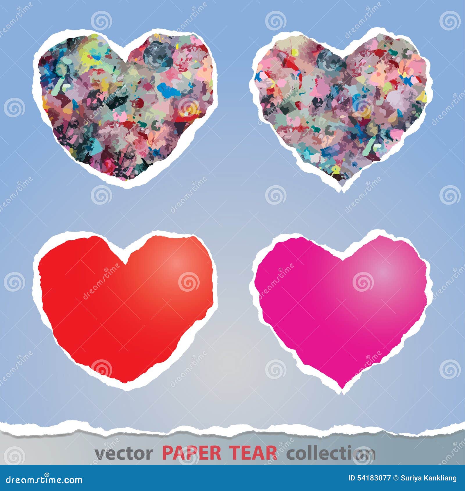 Colorful heart sign stock vector. Illustration of tear - 54183077