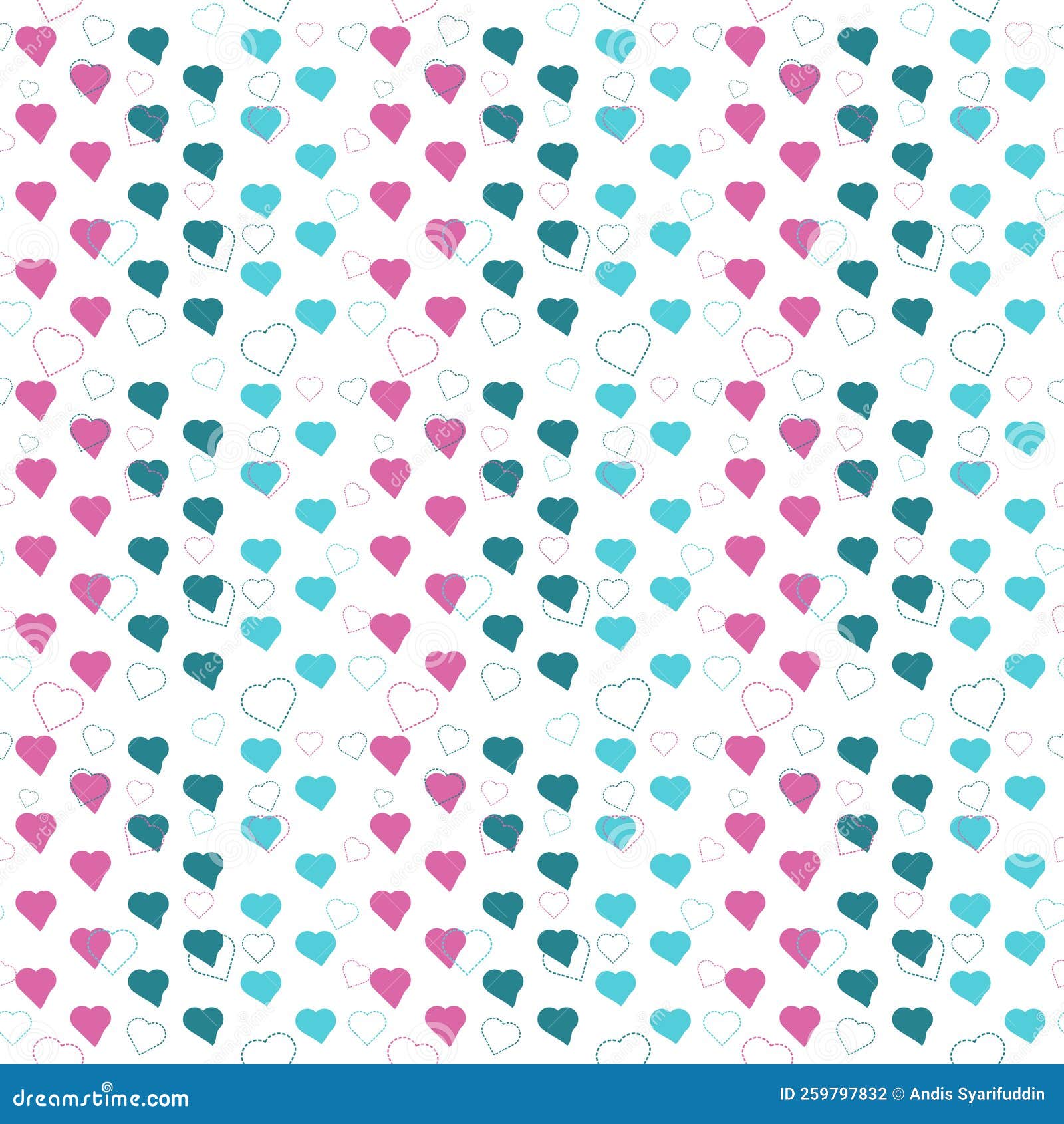 Colorful Heart Vector Pattern Stock Vector - Illustration of abstract ...
