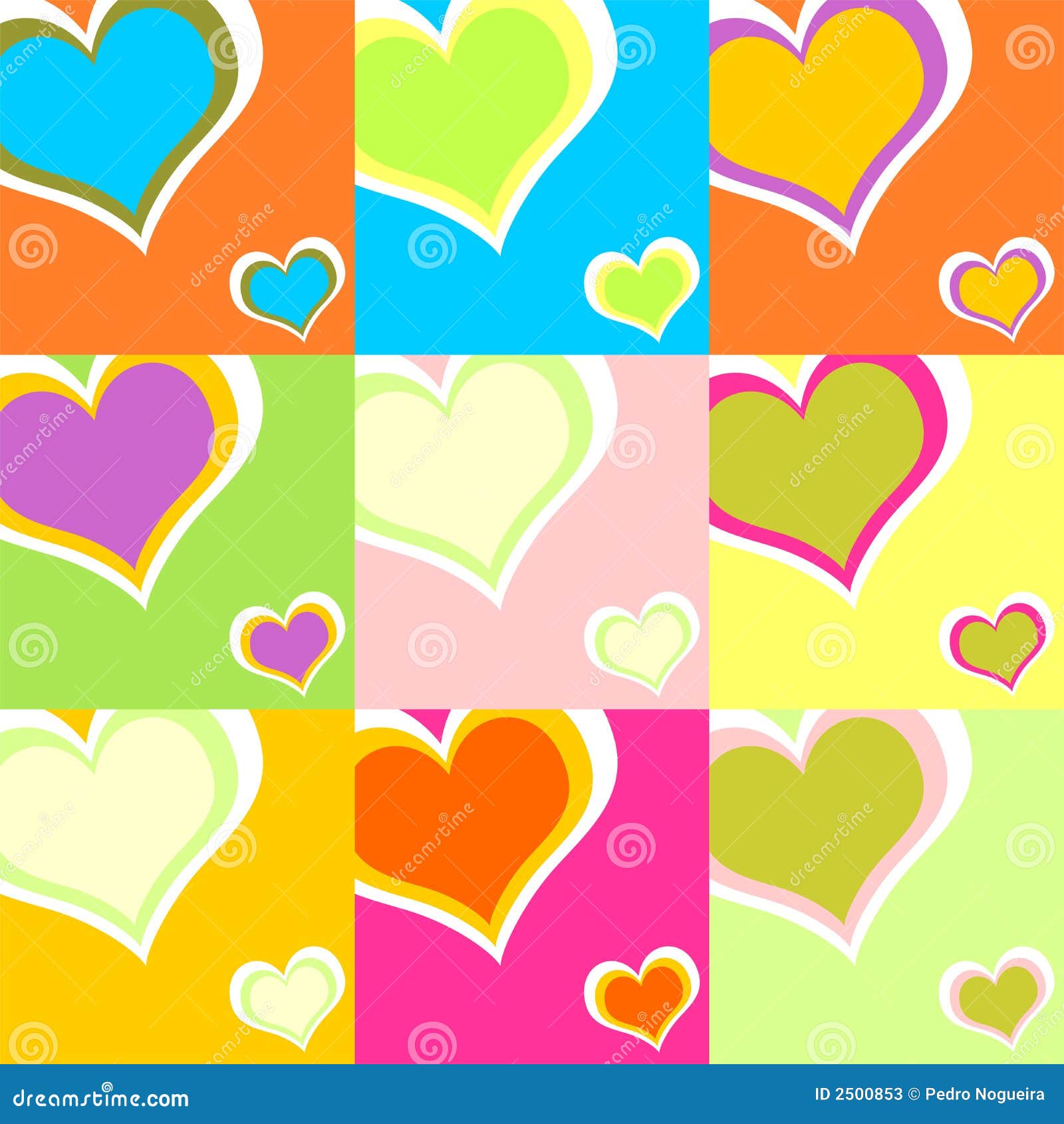 Colorful hearts 01 stock vector. Illustration of party - 2500853