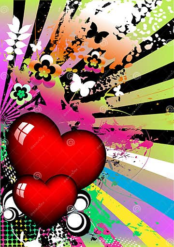 Colorful Hearts Background stock vector. Illustration of hearts - 10826884